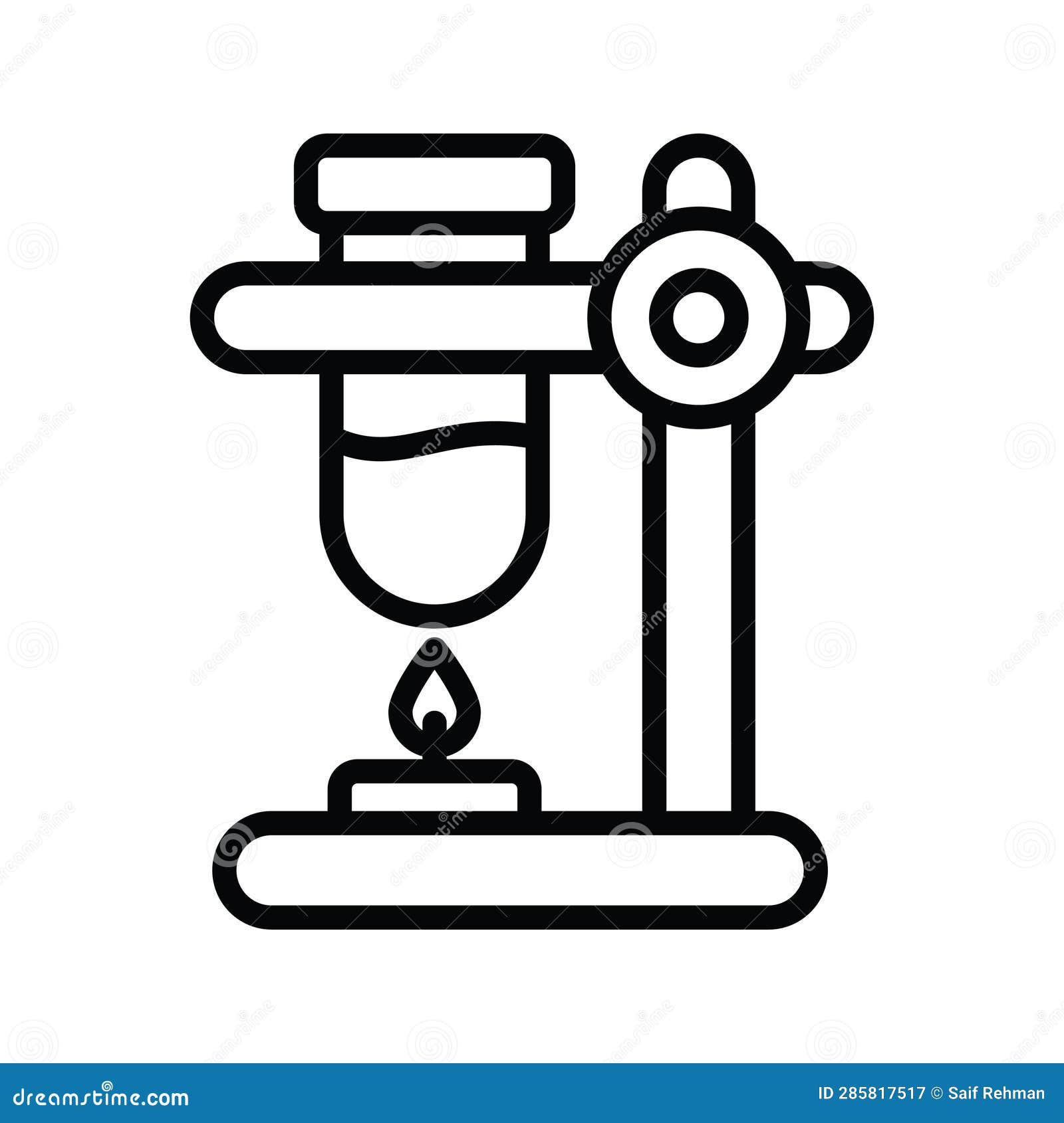 Bunsen Burner Vector Outline Icon Design Illustration. Medical Symbol ...