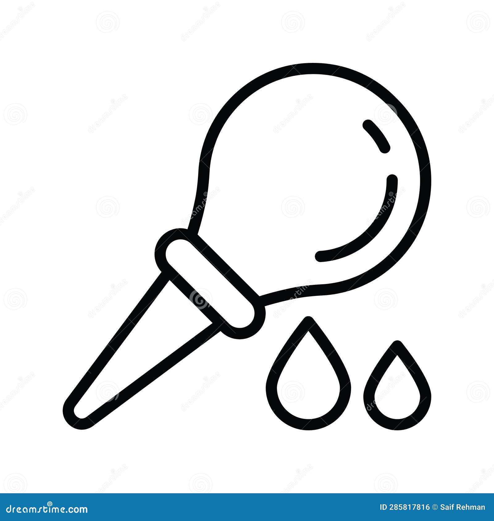 Eye Dropper Vector Outline Icon Design Illustration. Medical Symbol on ...