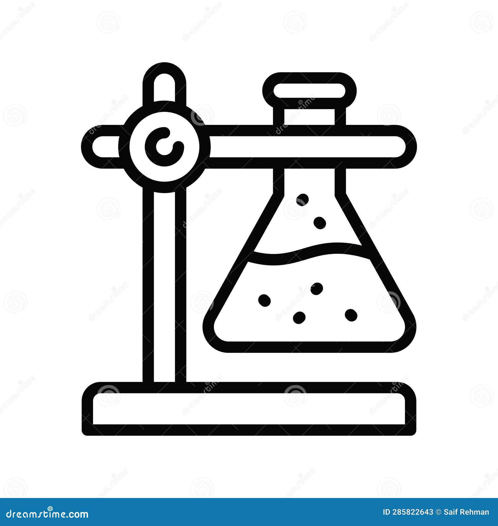 Retort Stand Vector Outline Icon Design Illustration. Medical Symbol on ...