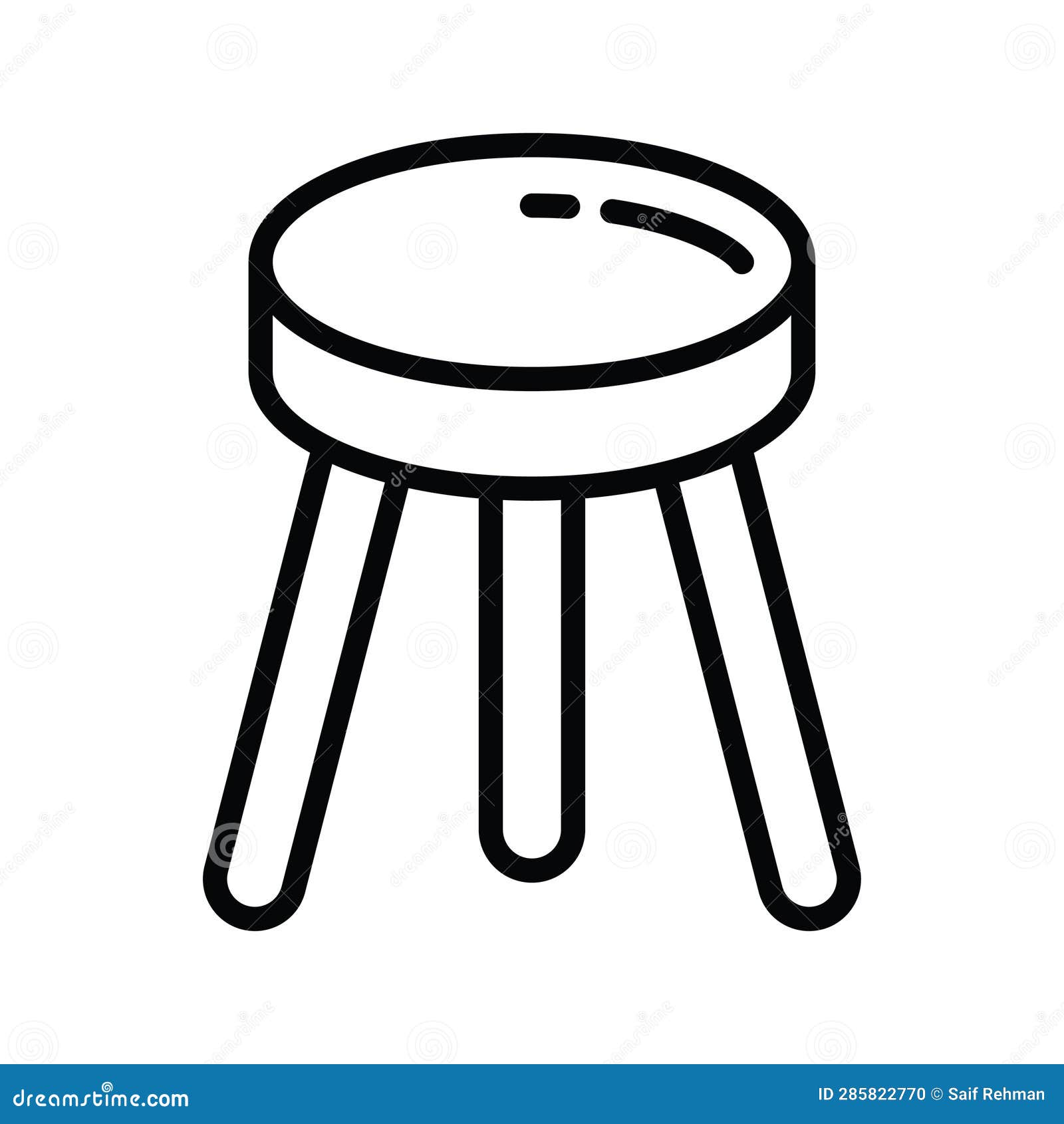 Stool Vector Outline Icon Design Illustration. Medical Symbol on White ...