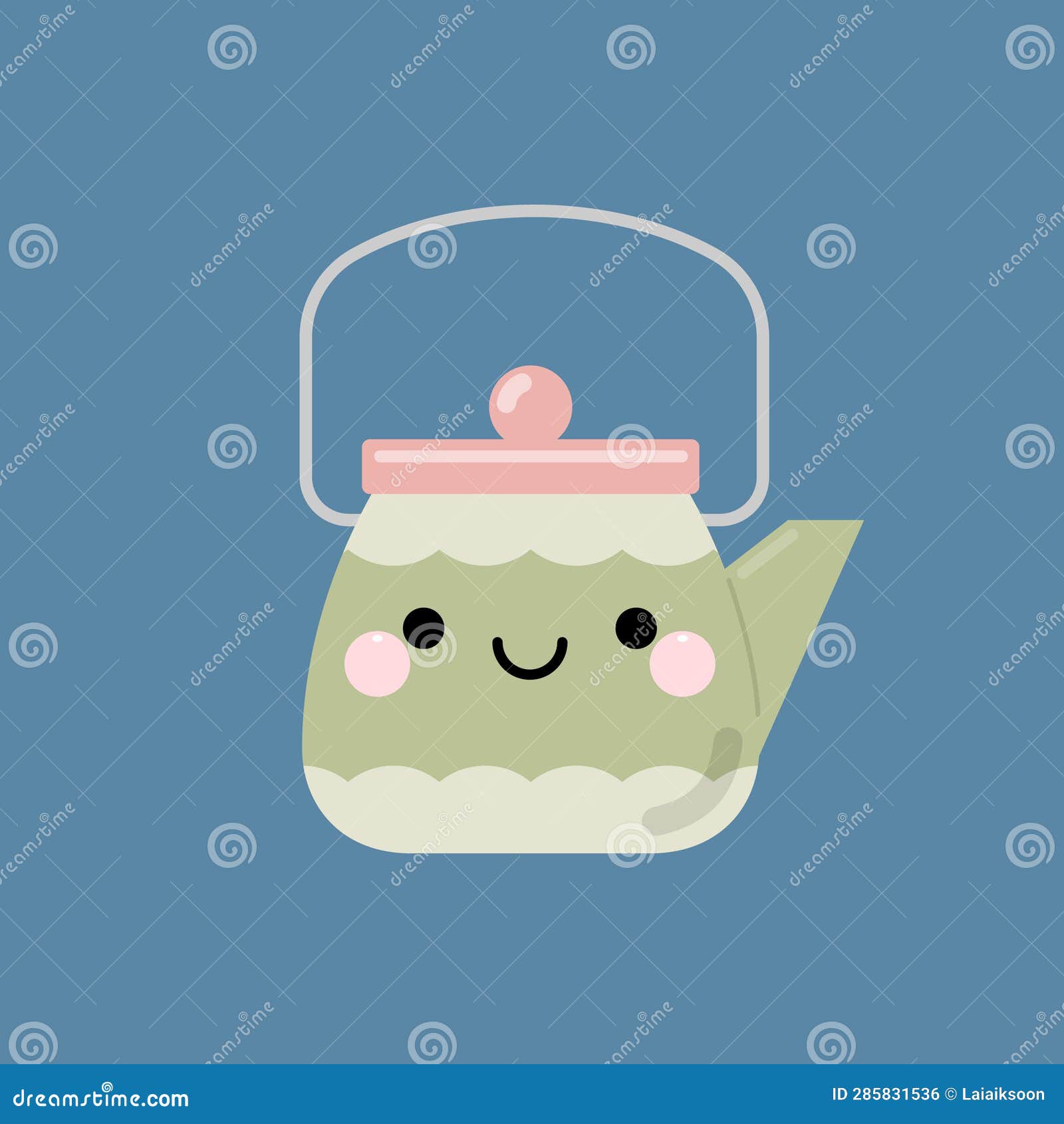 Cute Happy Smiling Teapot Cartoon Character Icon Stock Vector ...