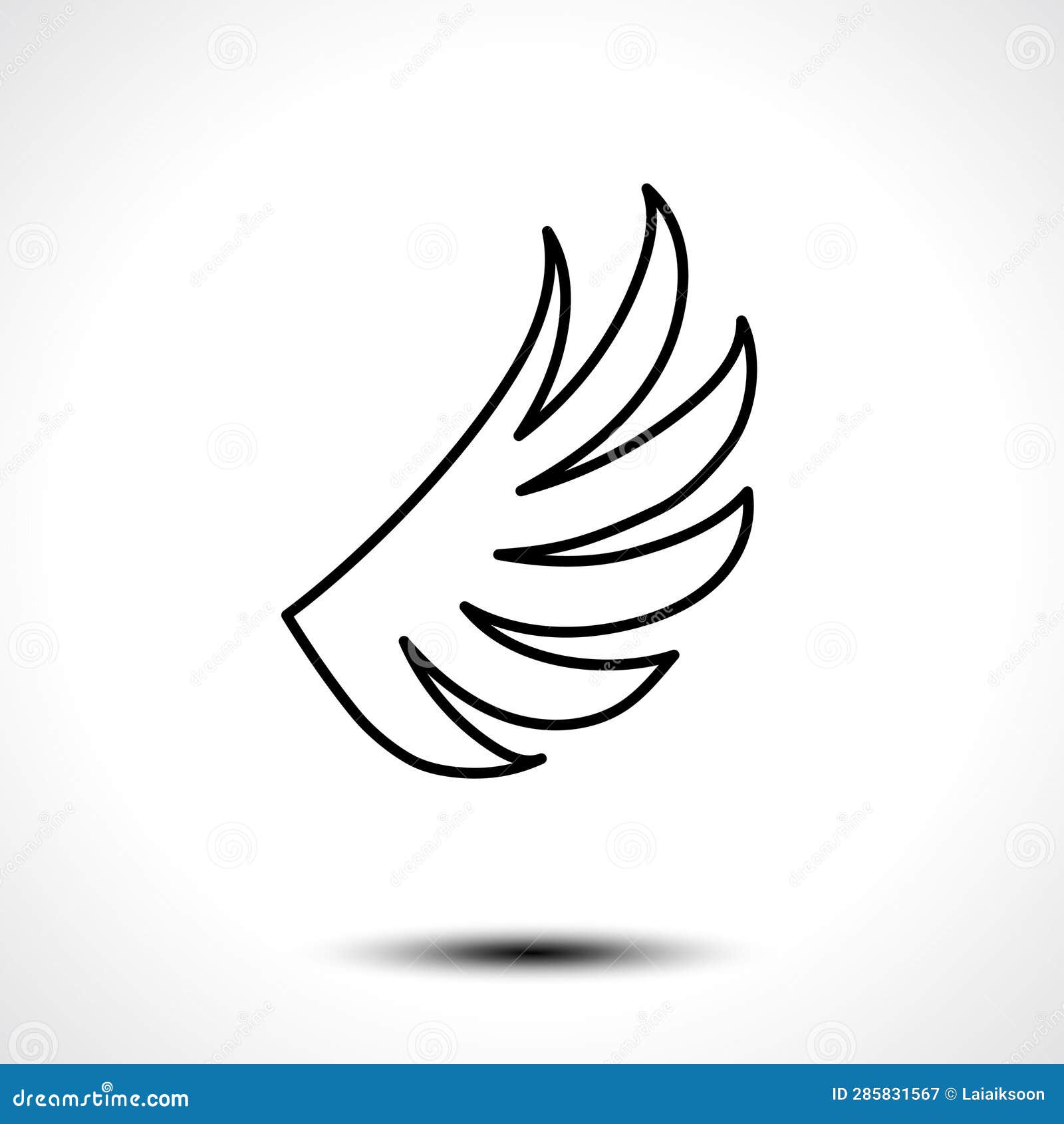 Wing line icon stock vector. Illustration of logotype - 285831567