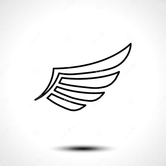 Wing line icon stock vector. Illustration of print, design - 285831586