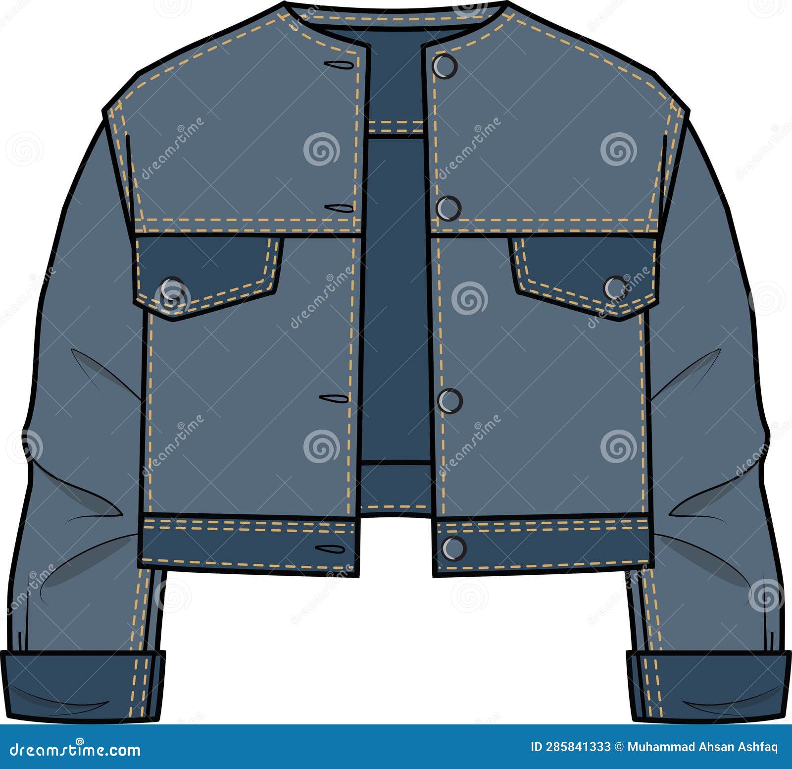 Kids and Toddler Wear Denim Jeans Jacket Stock Vector - Illustration of ...