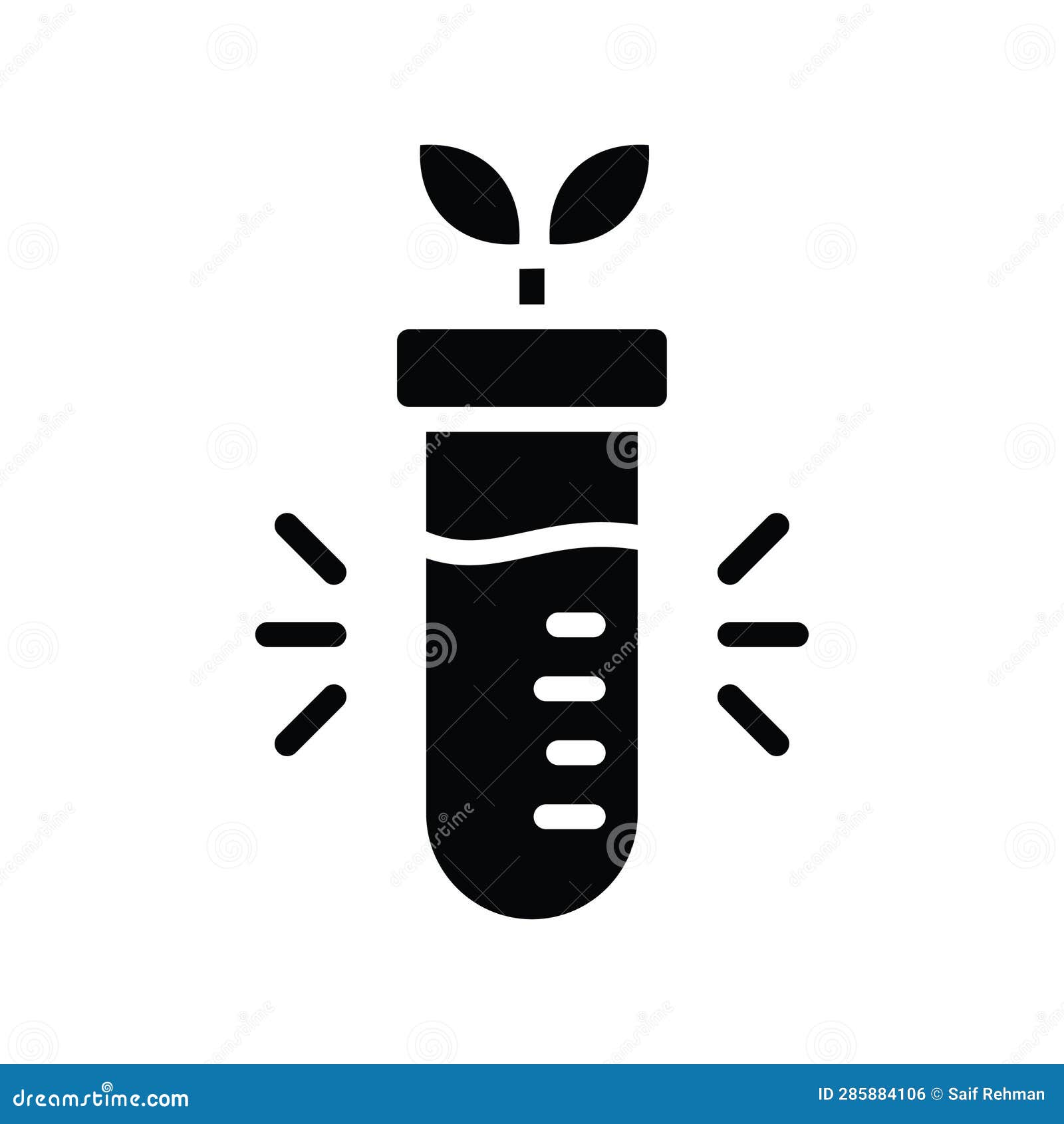 Botany Experiment Vector Solid Icon Design Illustration. Medical Symbol ...