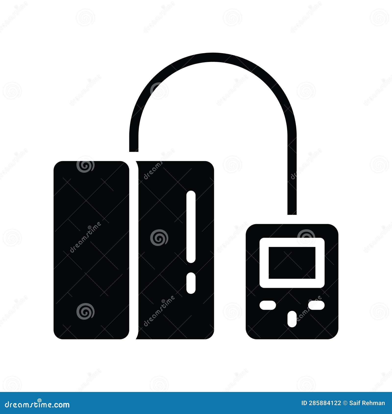 Bp Machine Vector Solid Icon Design Illustration. Medical Symbol on ...