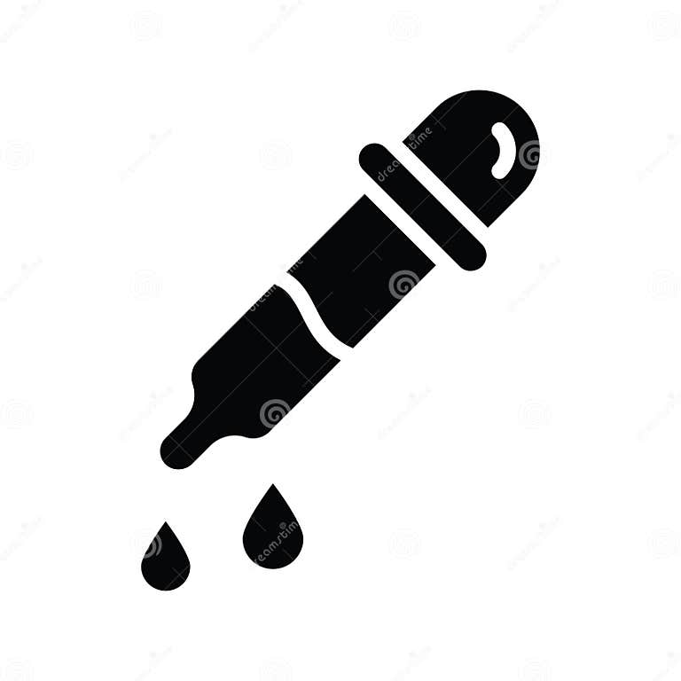 Dropper Vector Solid Icon Design Illustration. Medical Symbol on White Background EPS 10 File ...
