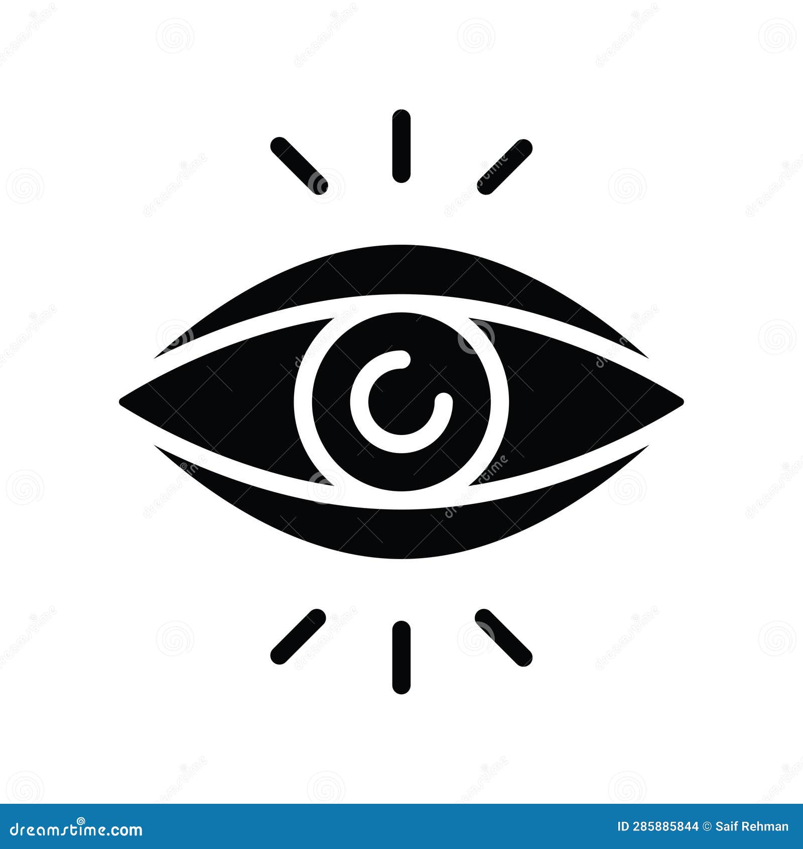 Human Eye Vector Solid Icon Design Illustration. Medical Symbol on ...