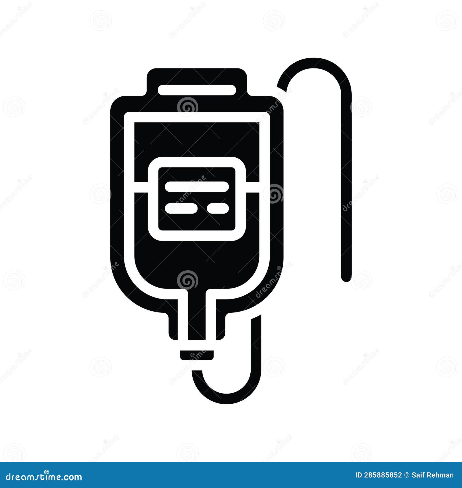 Iv Drip Vector Solid Icon Design Illustration. Medical Symbol on White ...