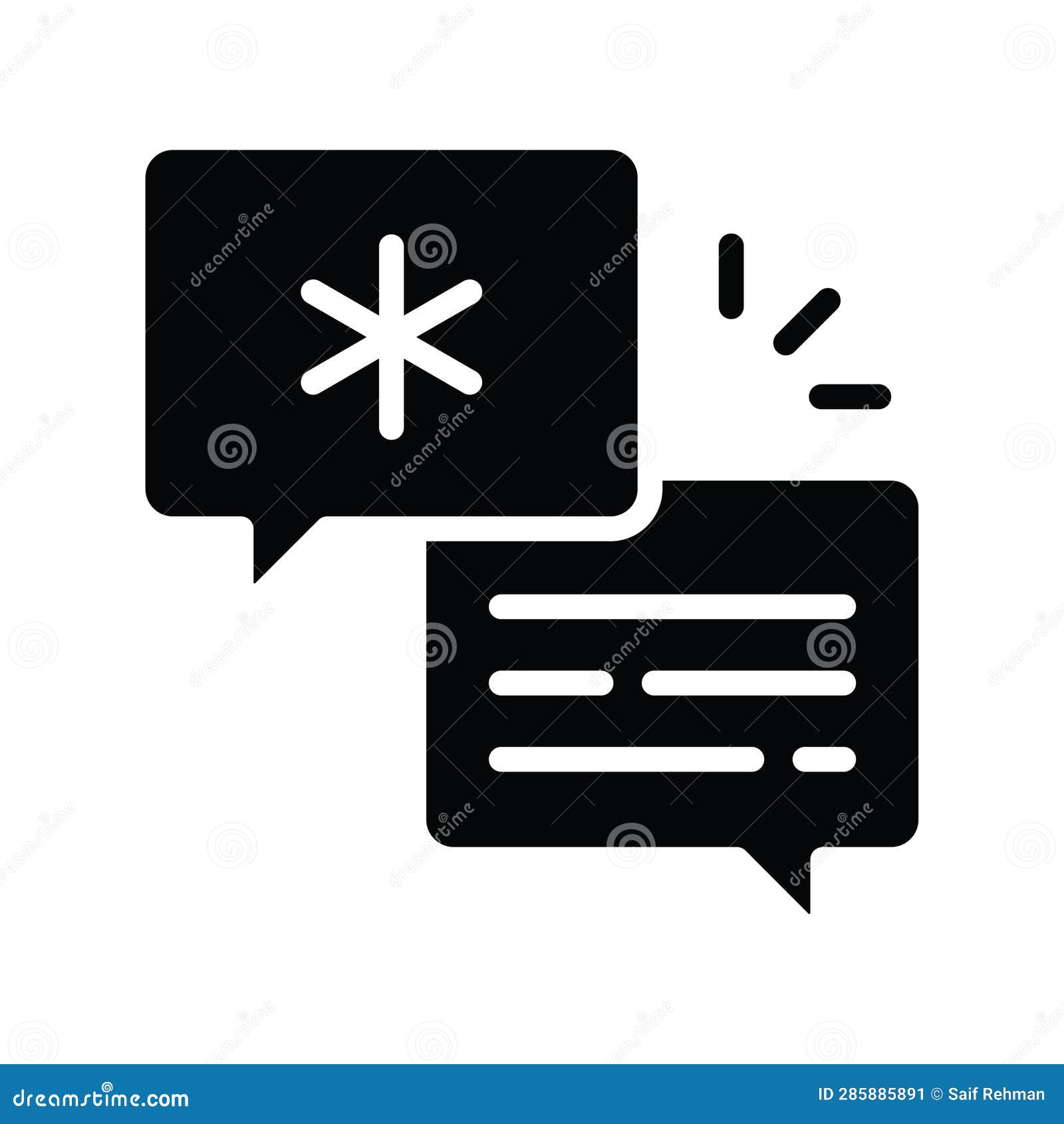 Medical Chat Vector Solid Icon Design Illustration. Medical Symbol on ...