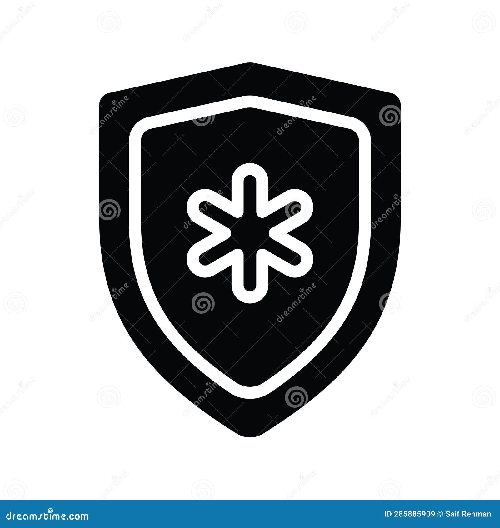 Medical Security Vector Solid Icon Design Illustration. Medical Symbol ...