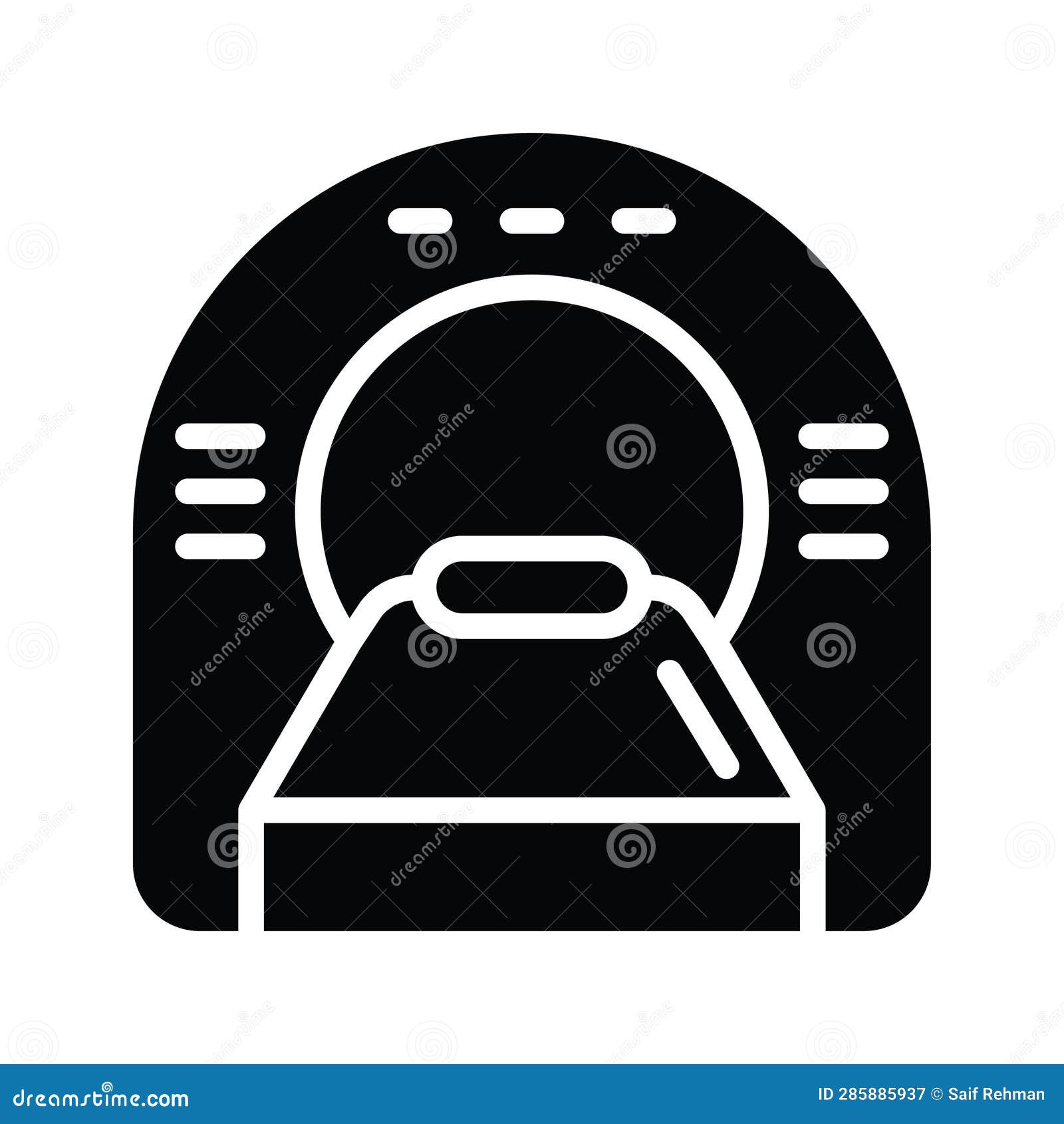Mri Machine Vector Solid Icon Design Illustration. Medical Symbol on ...