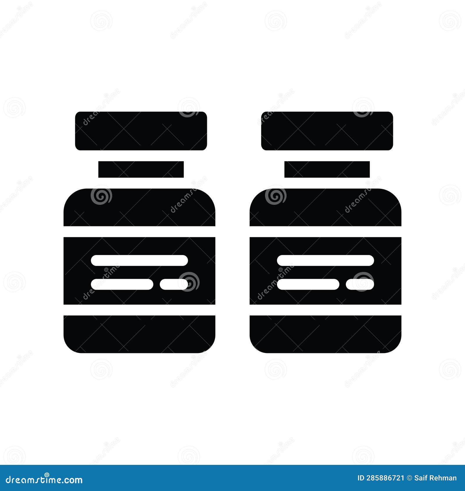 Vials Vector Solid Icon Design Illustration. Medical Symbol on White ...