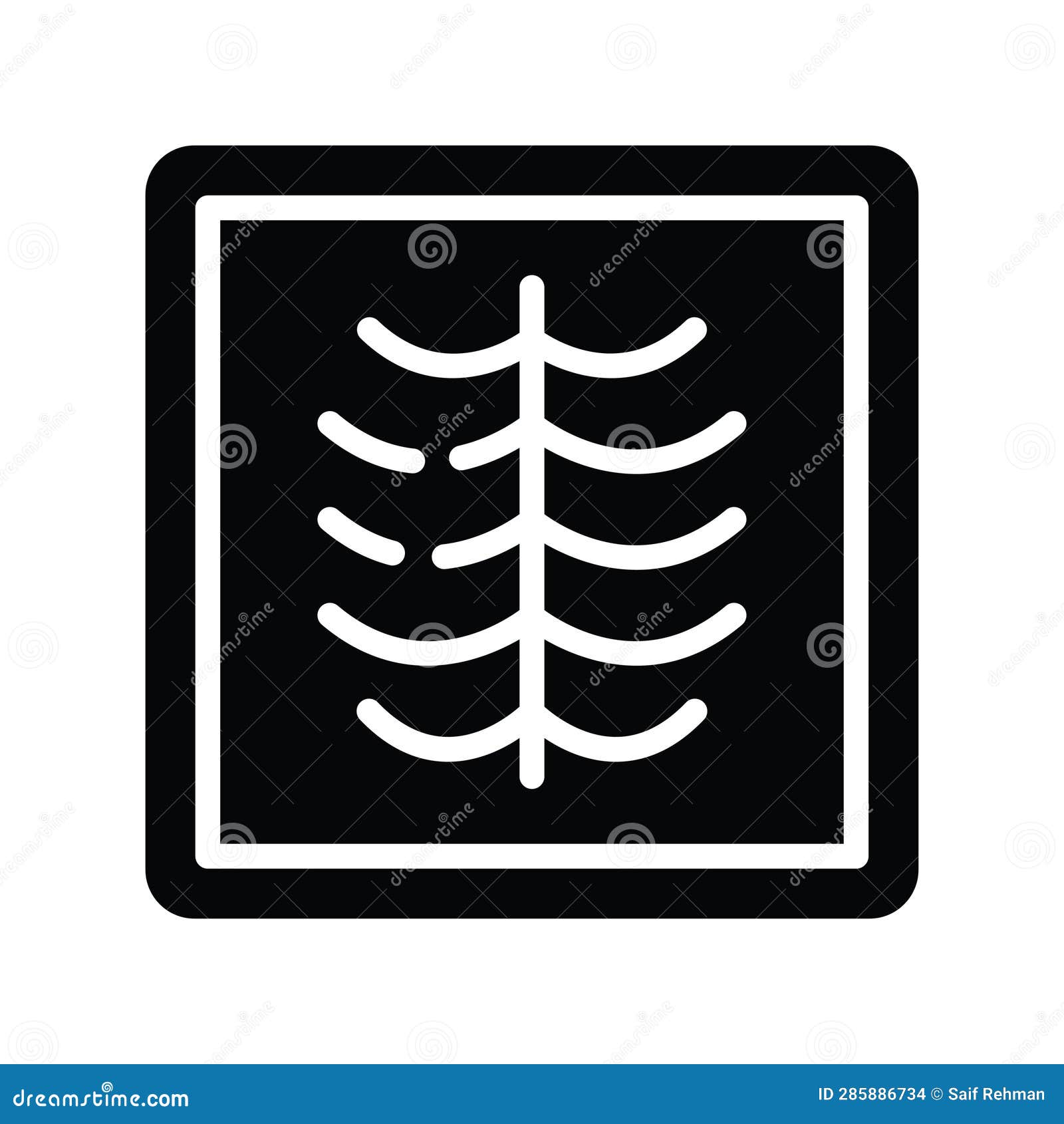 X Ray Vector Solid Icon Design Illustration. Medical Symbol on White ...