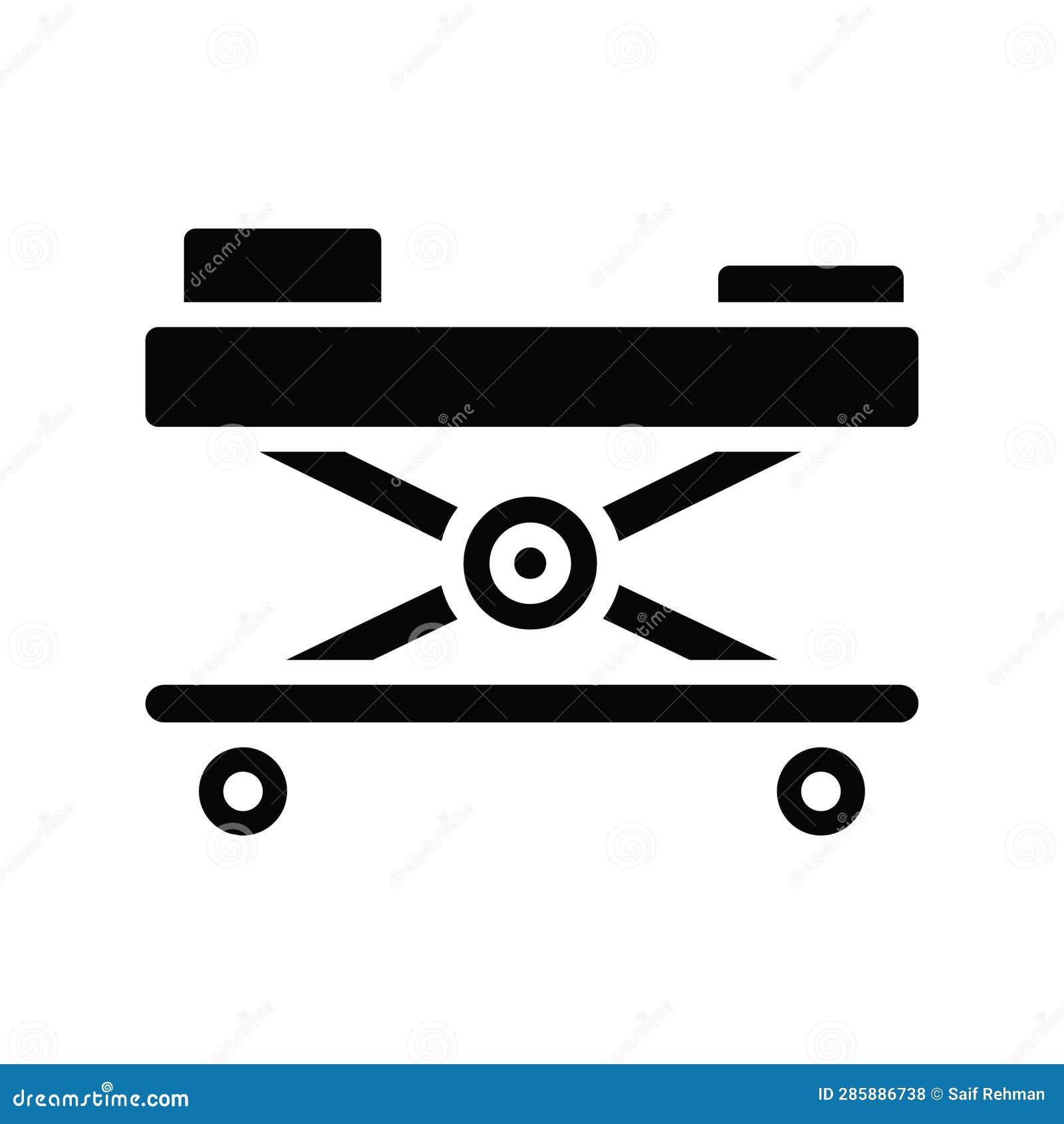 Stretcher Vector Solid Icon Design Illustration. Medical Symbol on ...