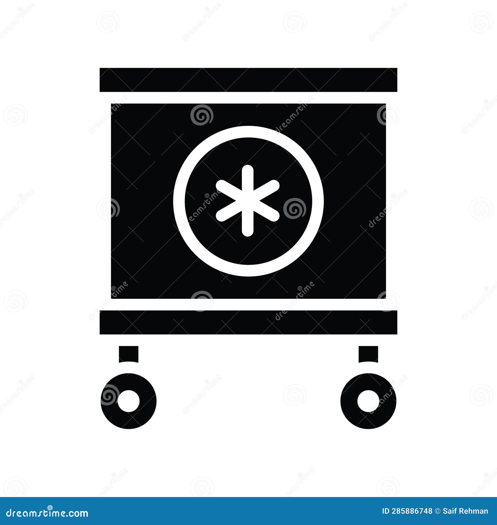 Surgical Trolley Vector Solid Icon Design Illustration. Medical Symbol ...