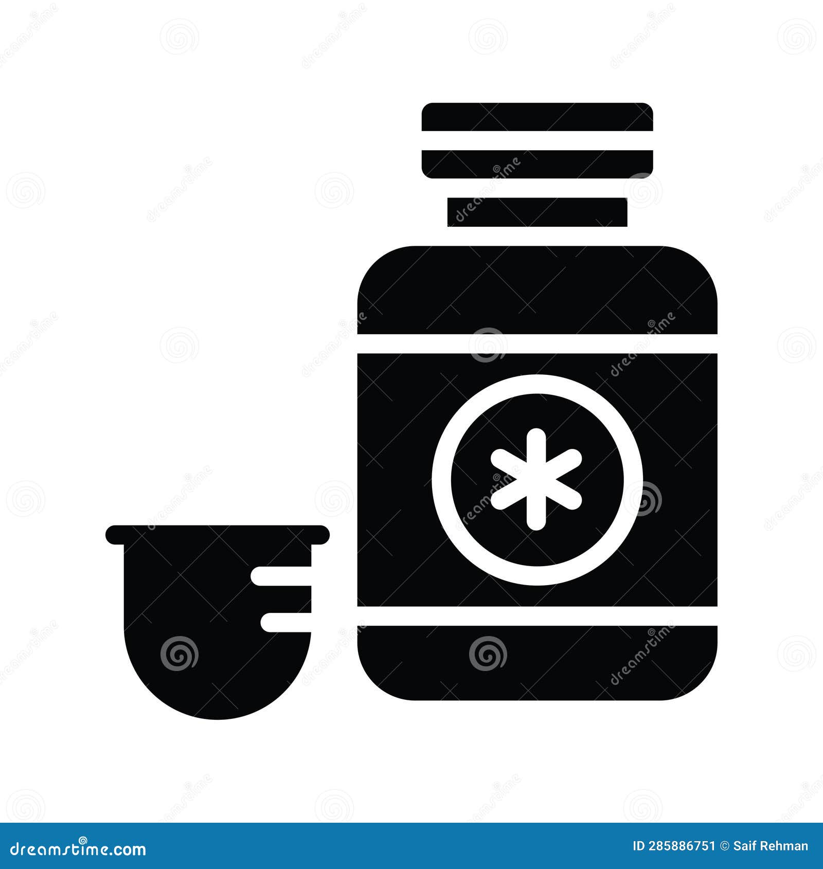 Syrup Vector Solid Icon Design Illustration. Medical Symbol on White ...