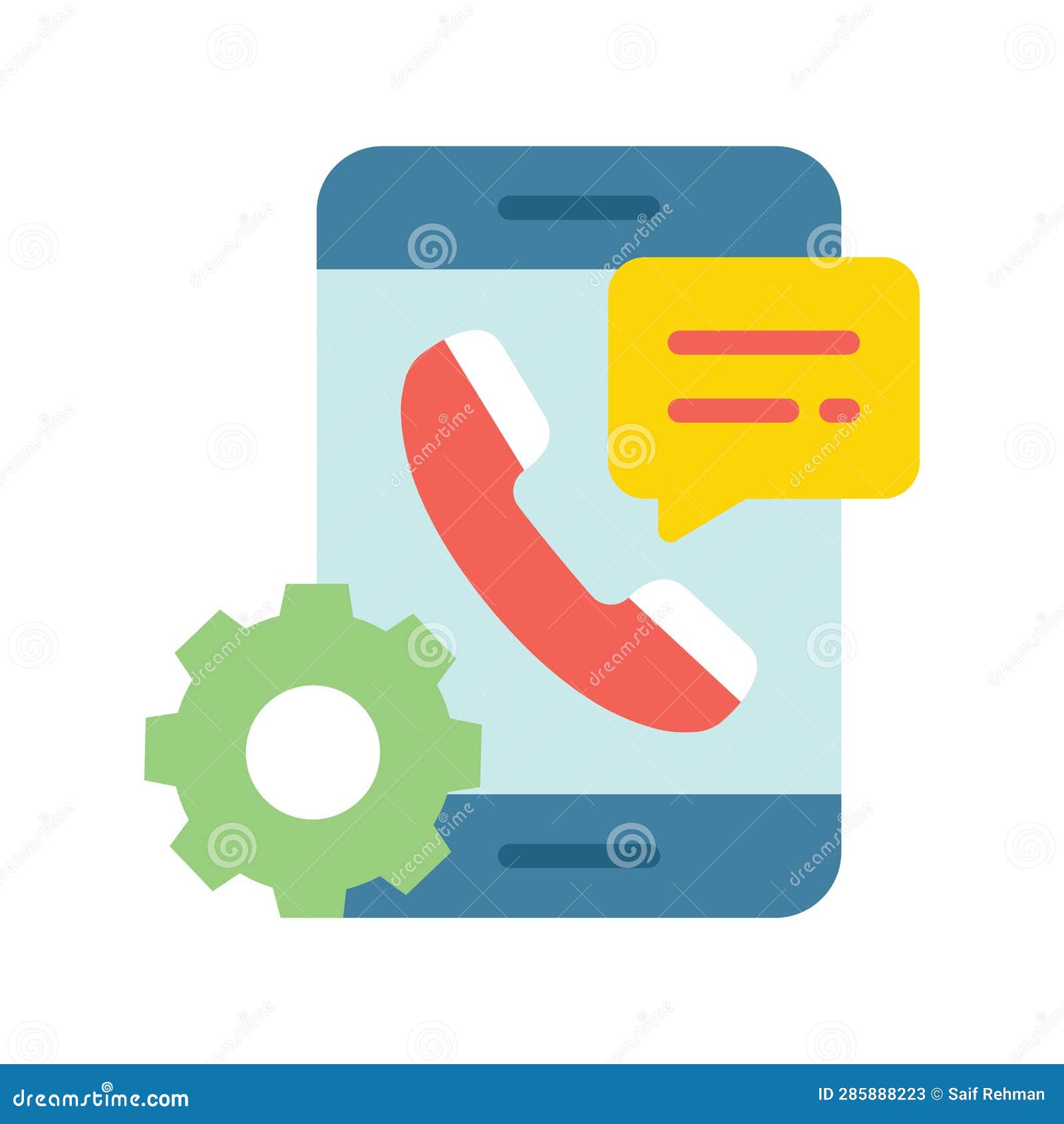 Call Management Vector Flat Icon Design Illustration. Product ...