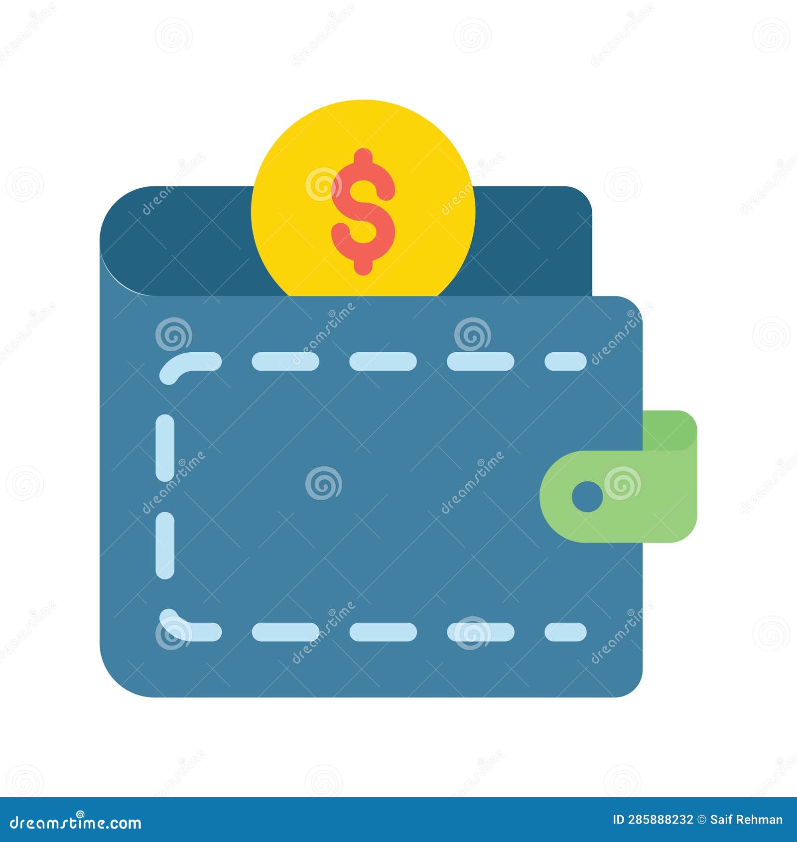 Cash Wallet Vector Flat Icon Design Illustration. Product Management ...