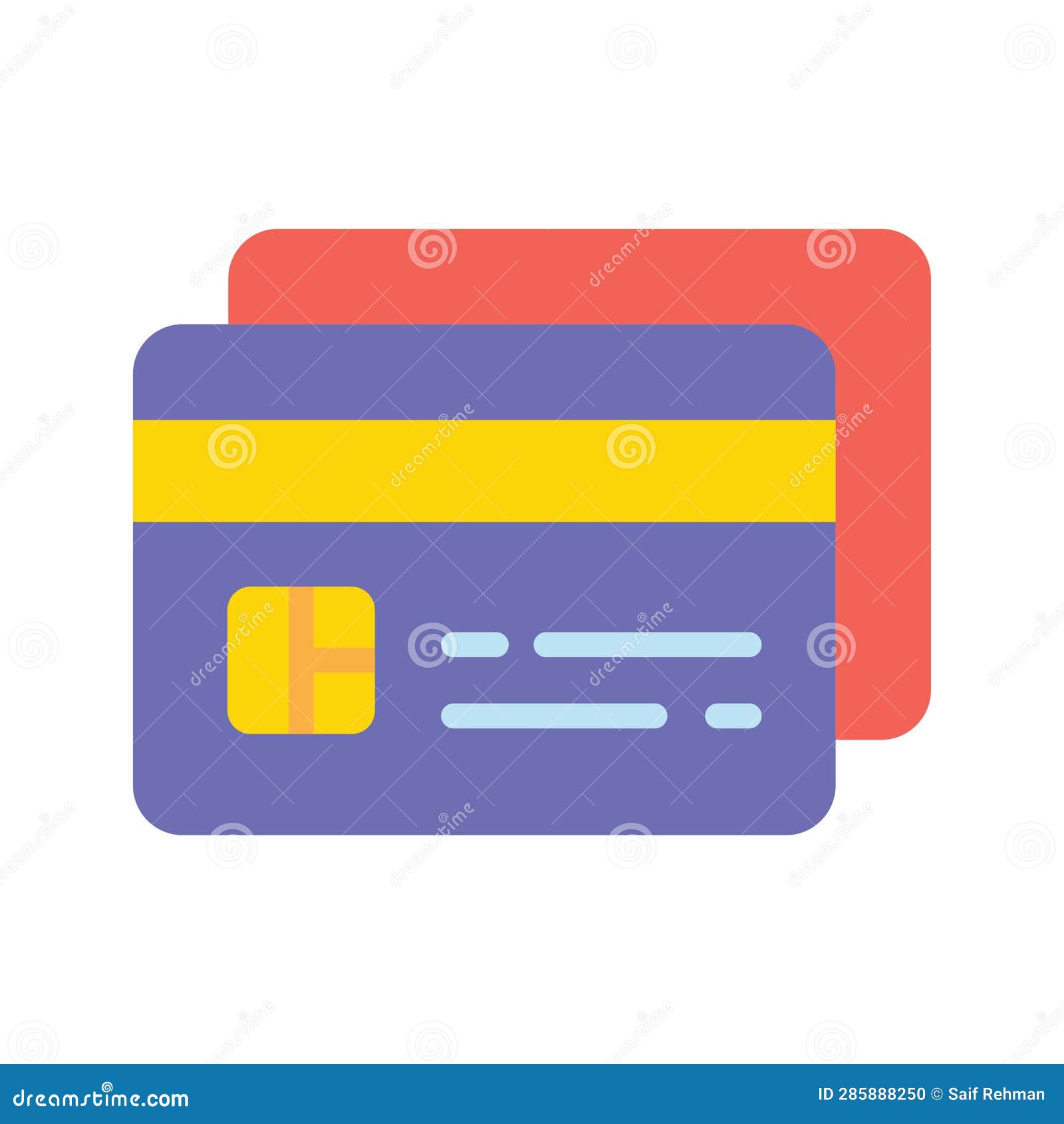 Credit Card Vector Flat Icon Design Illustration. Product Management ...