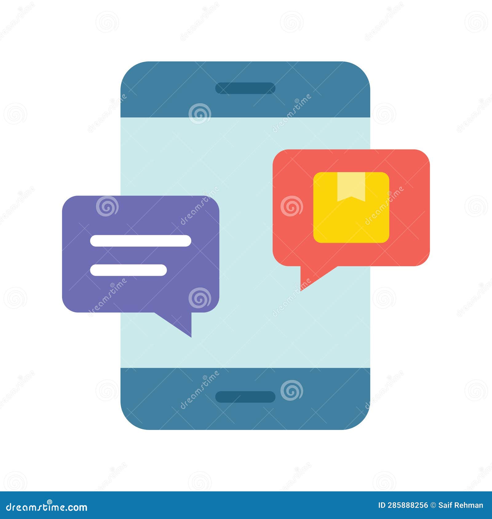 Delivery Message Vector Flat Icon Design Illustration. Product ...