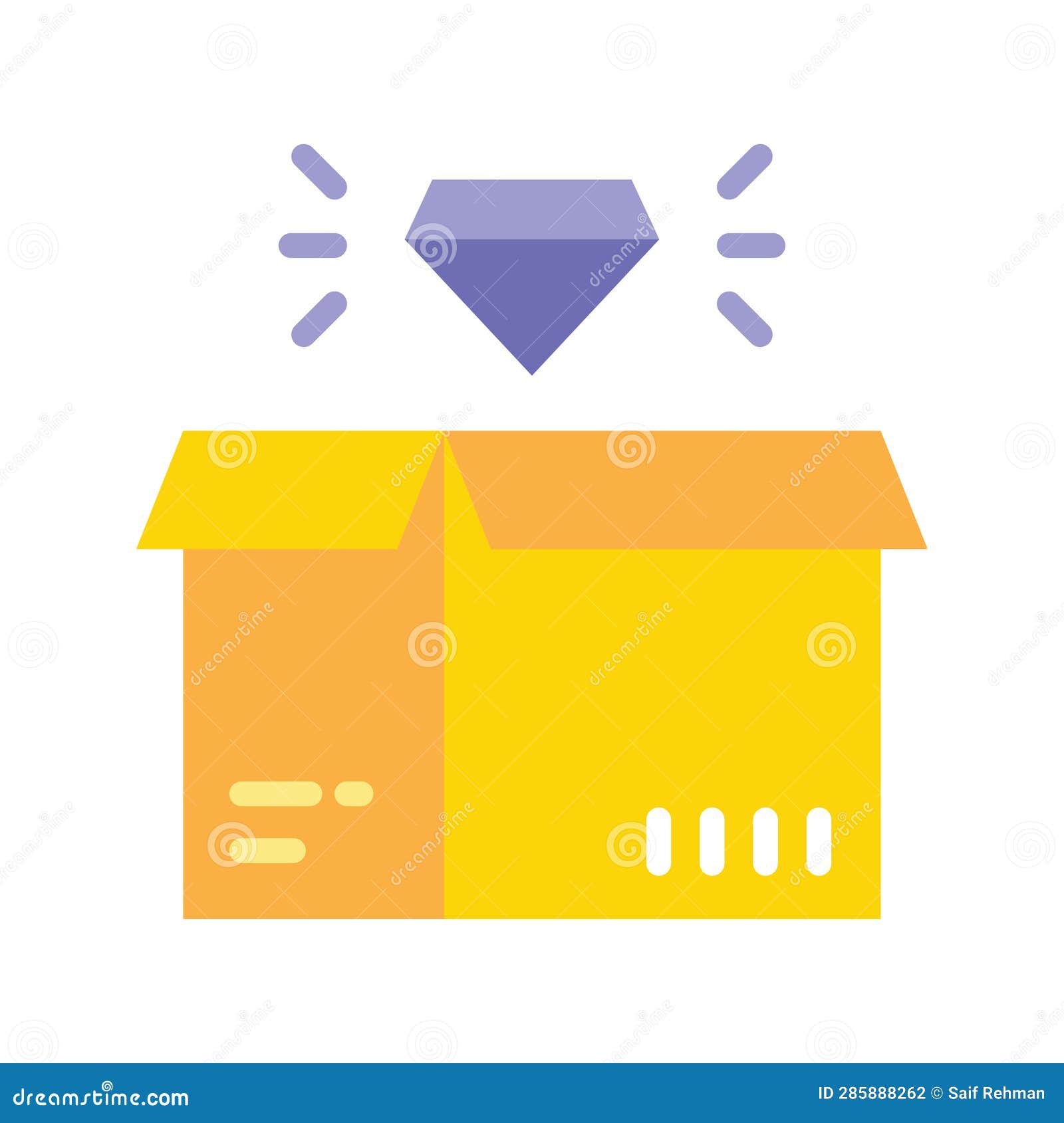 Diamond Delivery Vector Flat Icon Design Illustration. Product ...