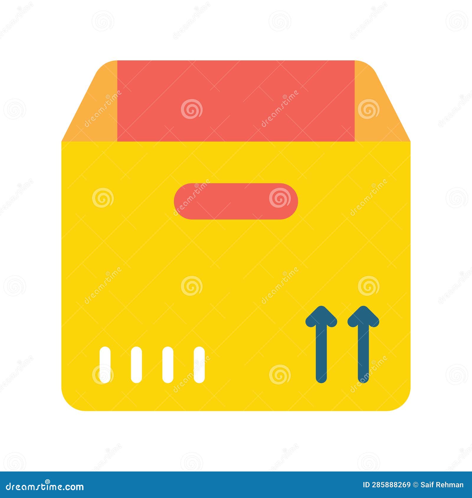 Empty Box Vector Flat Icon Design Illustration. Product Management ...