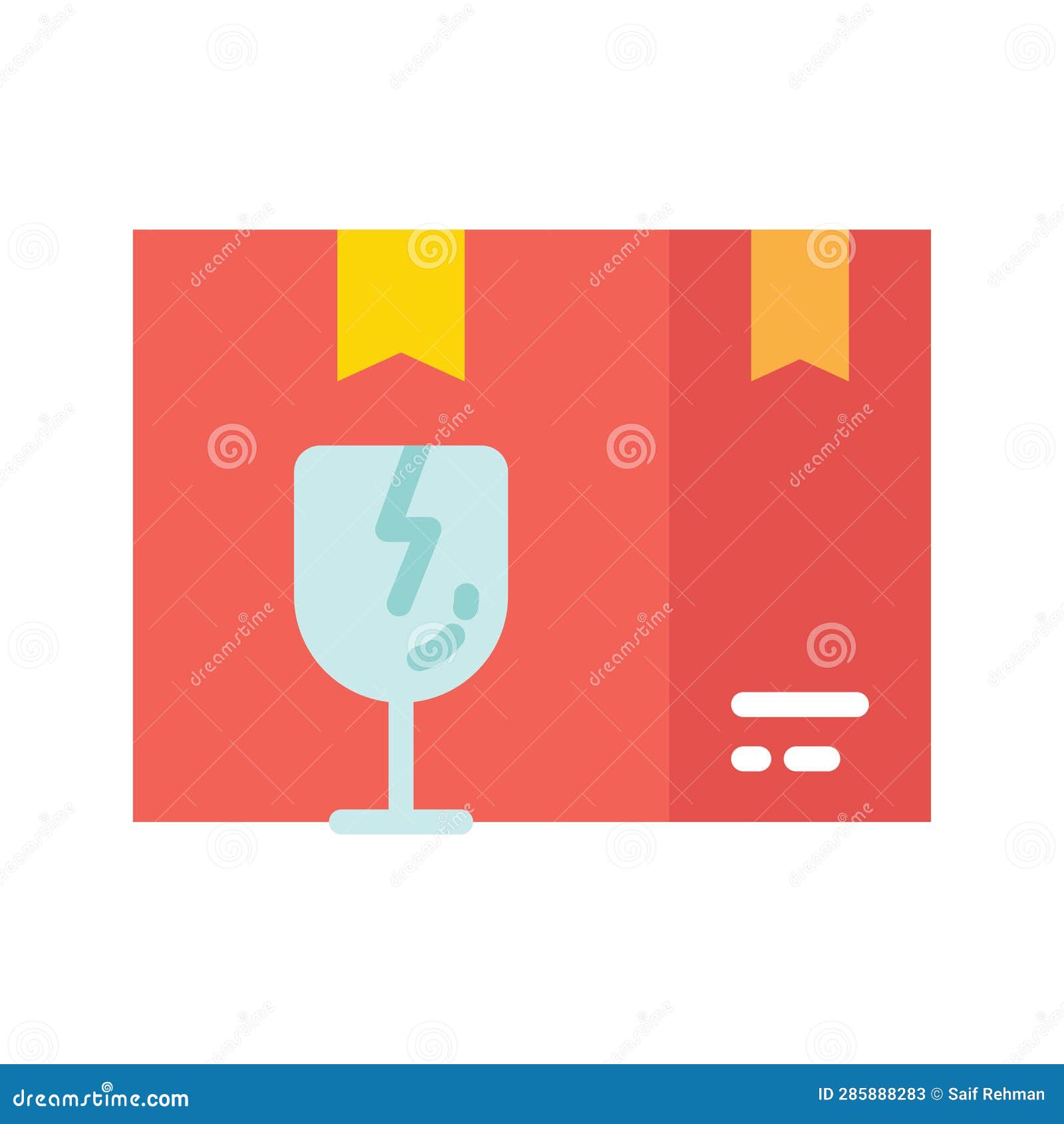 Fragile Product Vector Flat Icon Design Illustration. Product ...