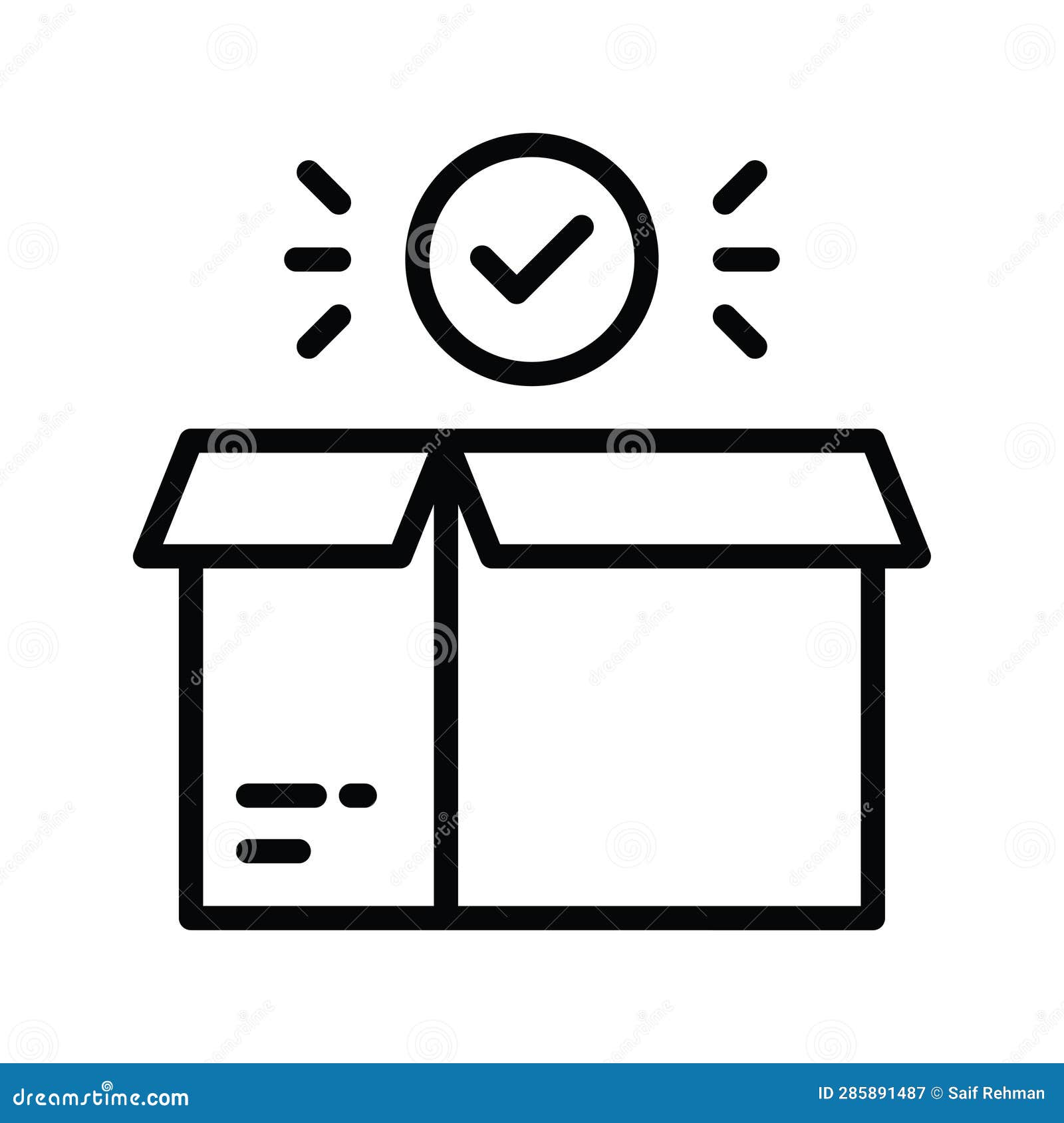 Check Parcel Vector Outline Icon Design Illustration. Product ...