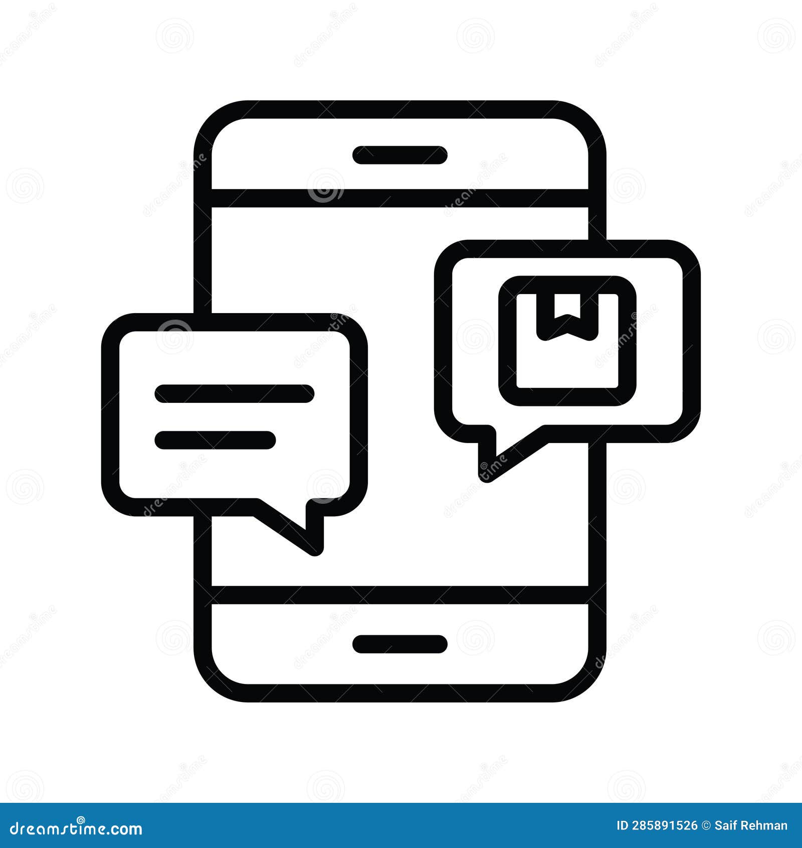 Delivery Message Vector Outline Icon Design Illustration. Product ...