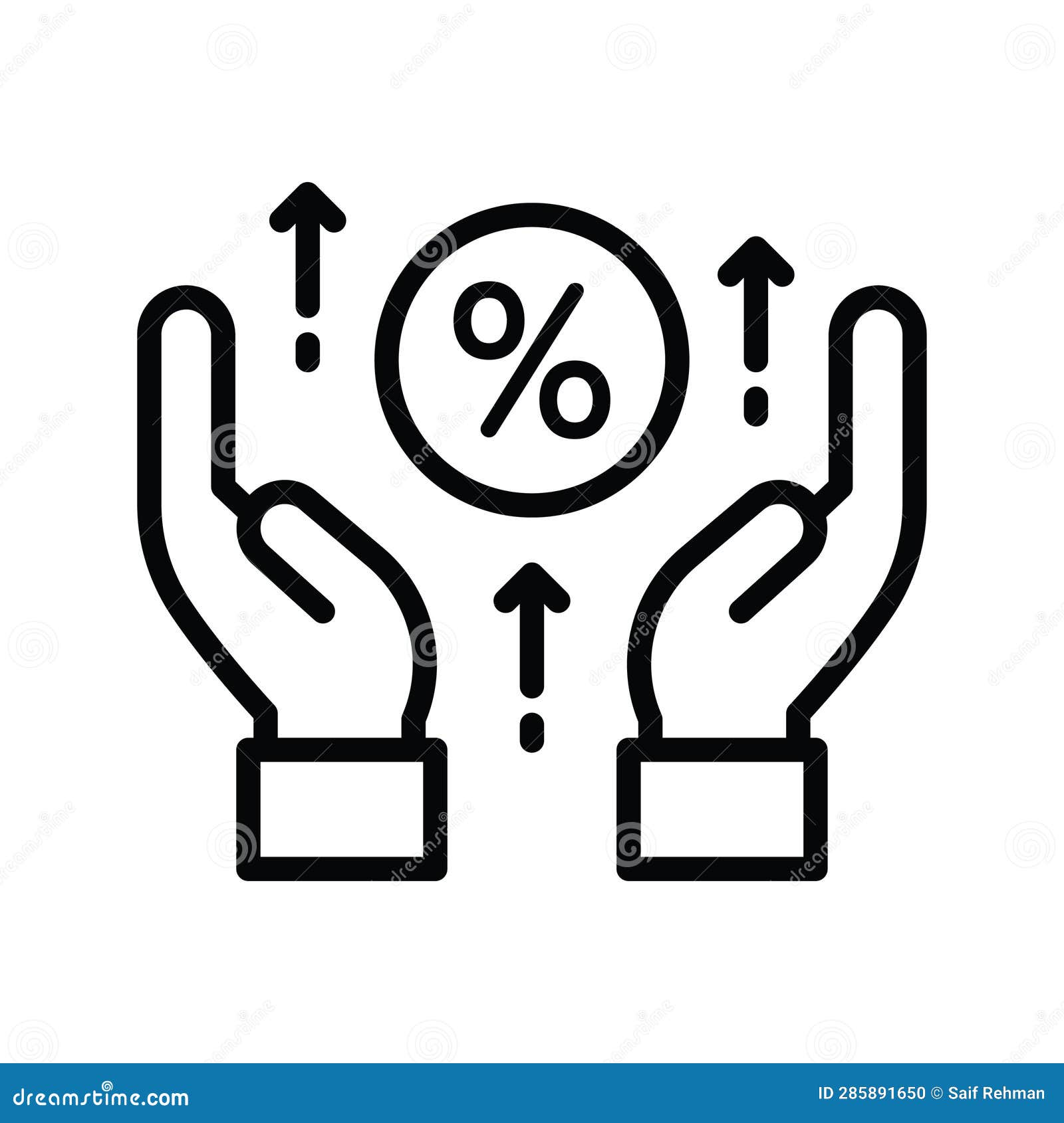Interest Rate Vector Outline Icon Design Illustration. Product ...