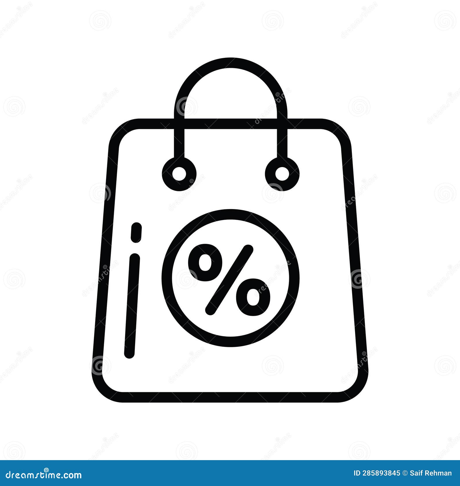 Shopping Discount Vector Outline Icon Design Illustration. Product ...