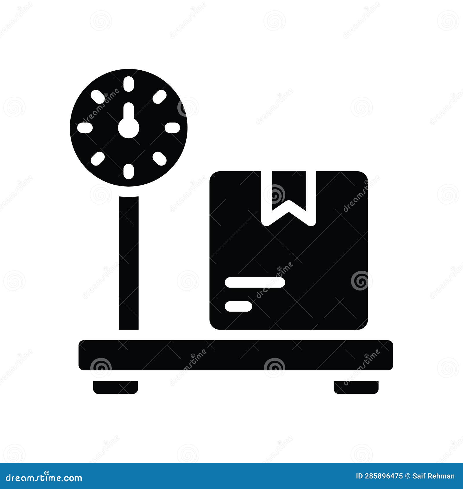 Cargo Weight Vector Solid Icon Design Illustration. Product Management ...