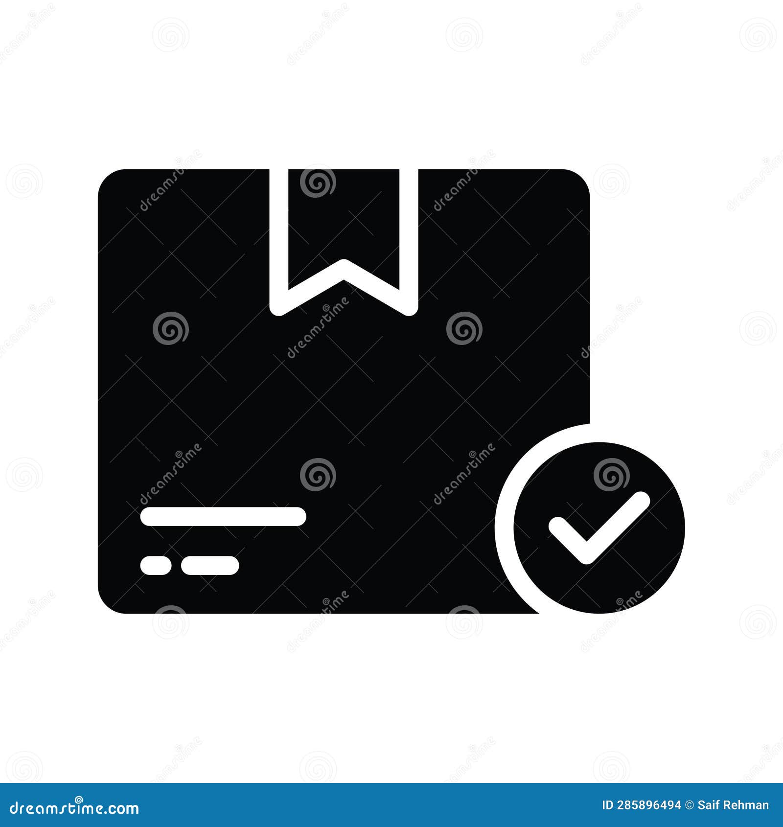 Check Order Vector Solid Icon Design Illustration. Product Management ...
