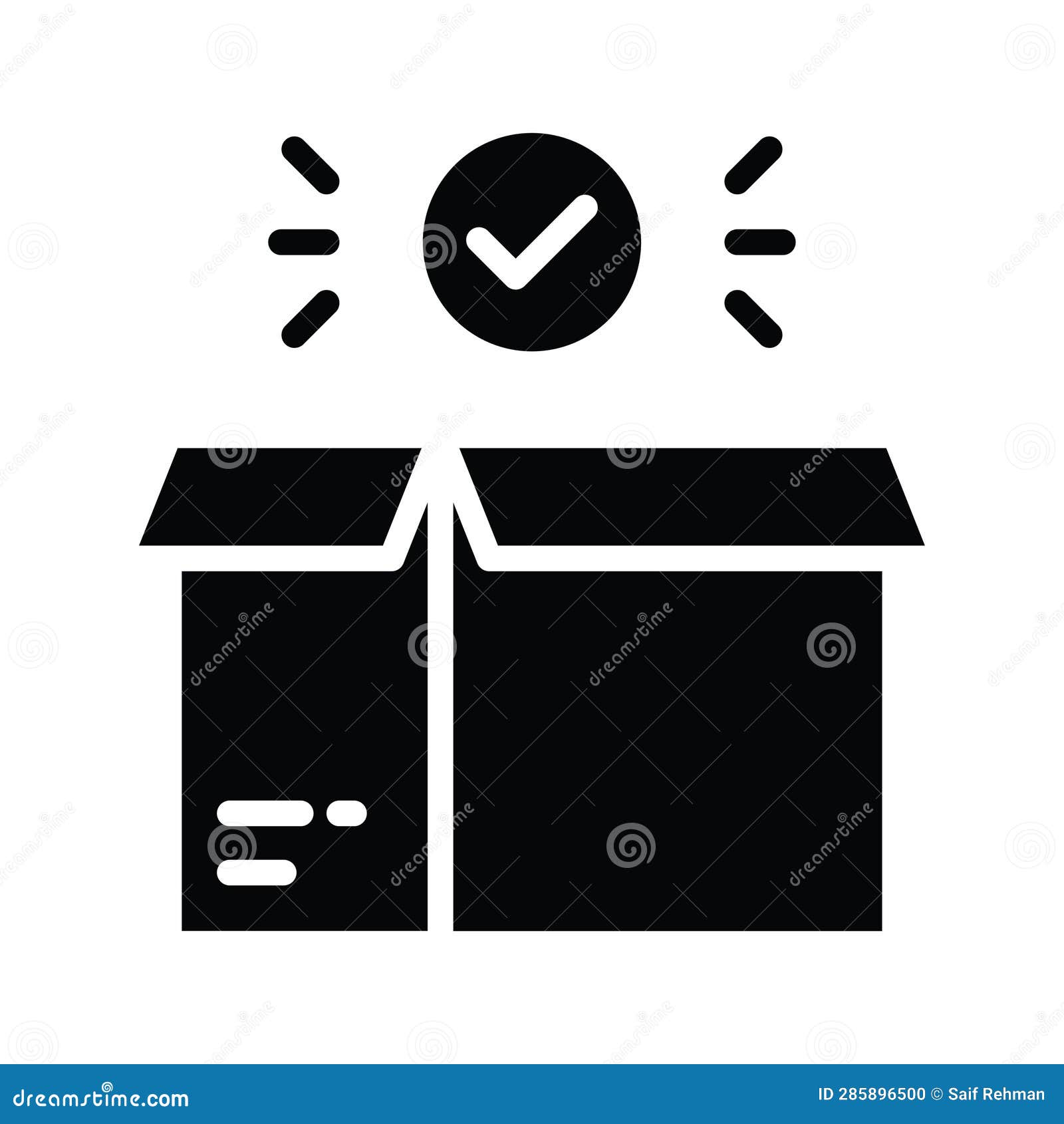 Check Parcel Vector Solid Icon Design Illustration. Product Management ...