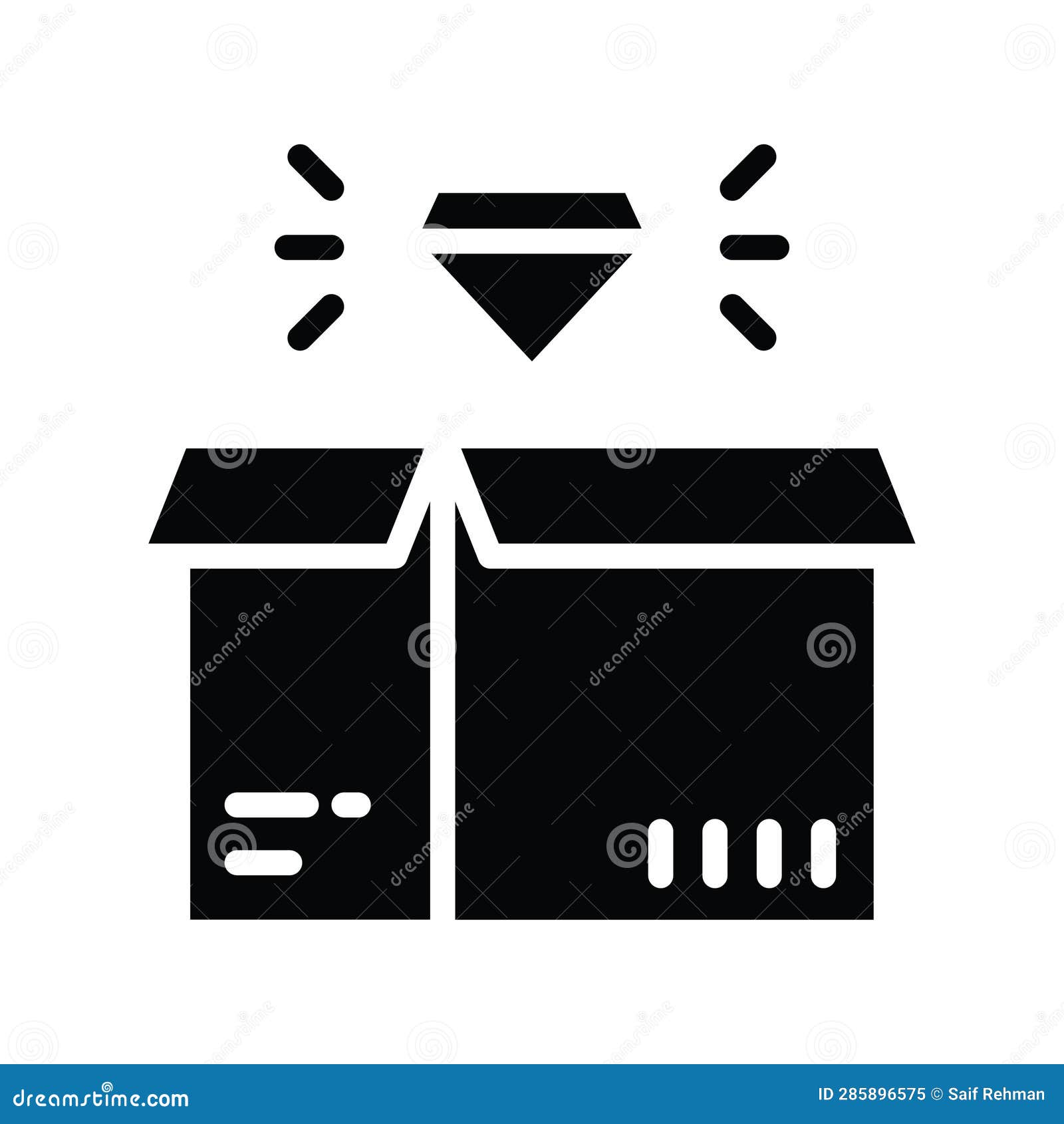 Diamond Delivery Vector Solid Icon Design Illustration. Product ...