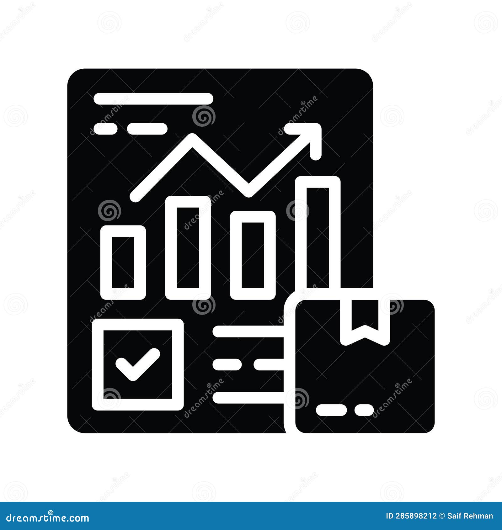 Product Analysis Vector Solid Icon Design Illustration. Product Management Symbol on White ...