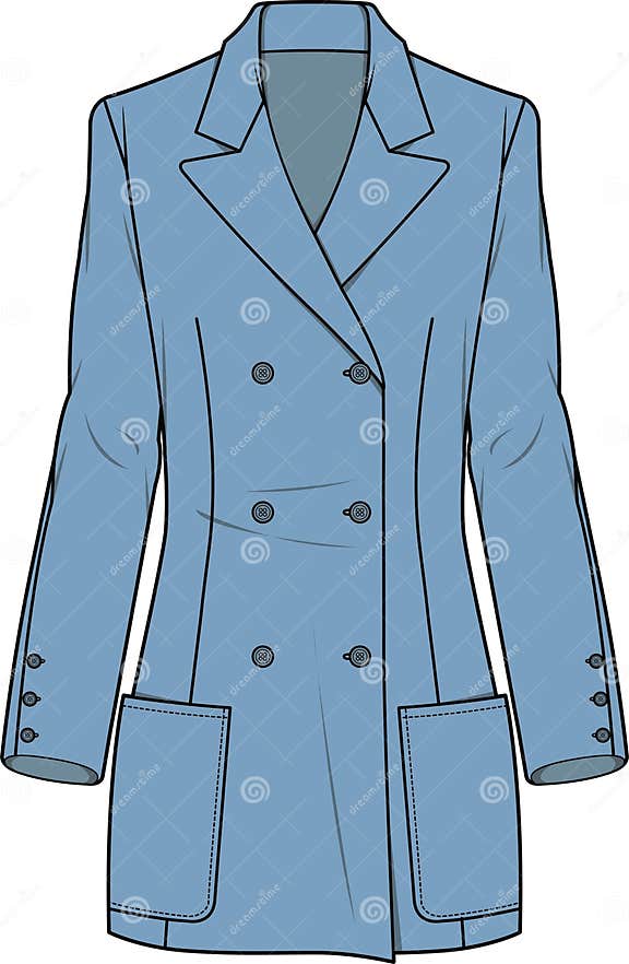 Women And Girls Wear Blazer Jacket Stock Vector Illustration Of