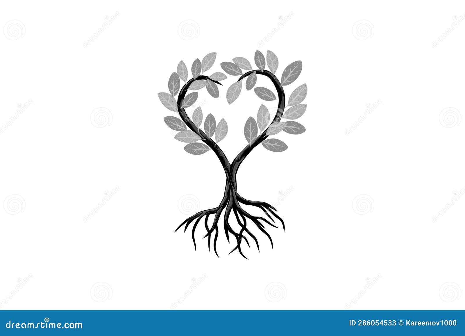 Heart tree shaped logo stock illustration. Illustration of decoration ...