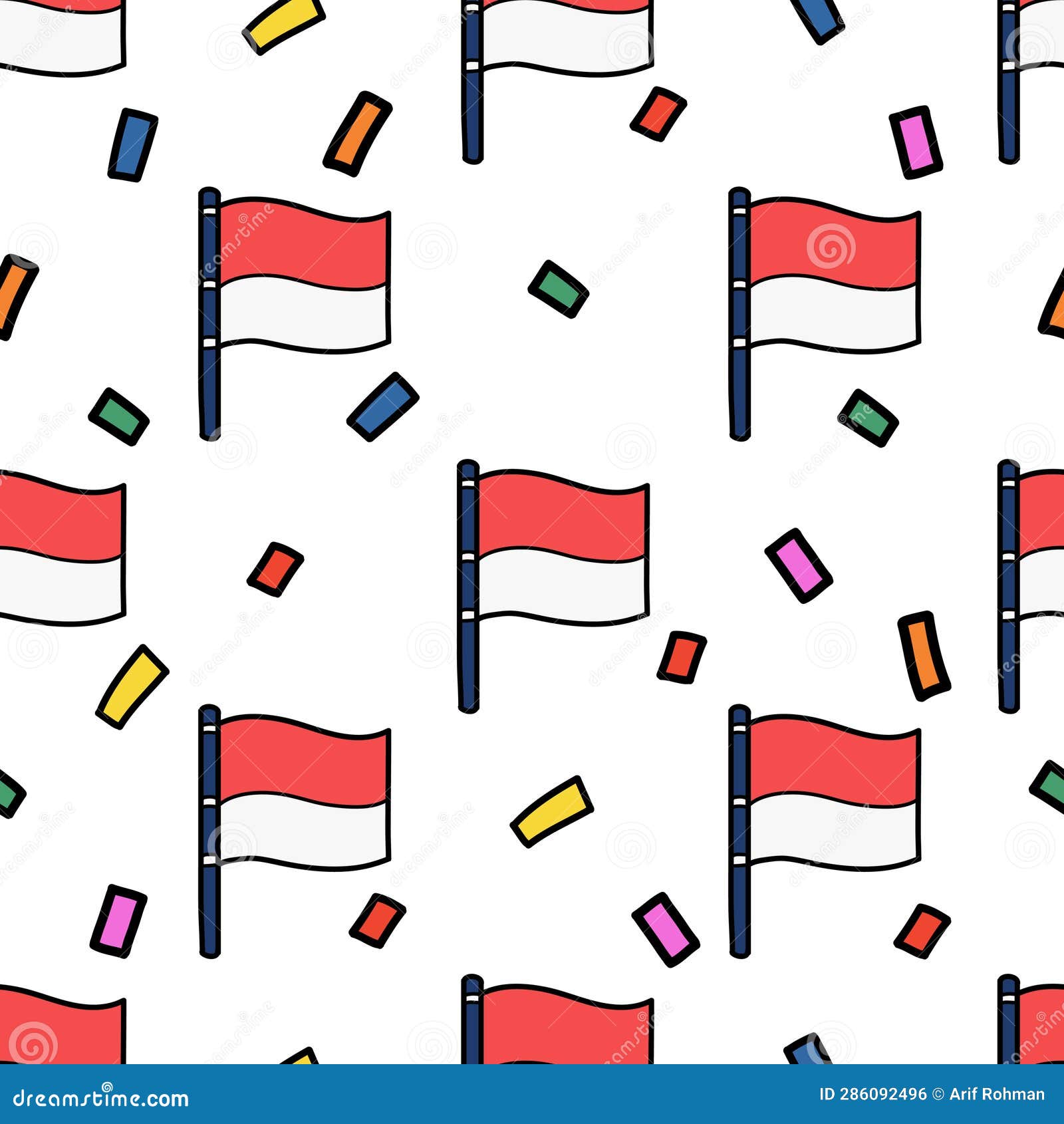 Indonesian Flag Pattern Seamless Design Stock Vector - Illustration of ...