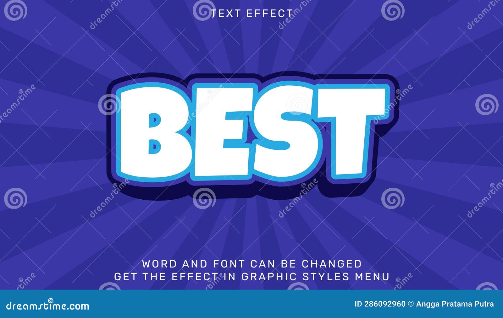 Best Text Effect Template in 3d Design Stock Vector - Illustration of ...