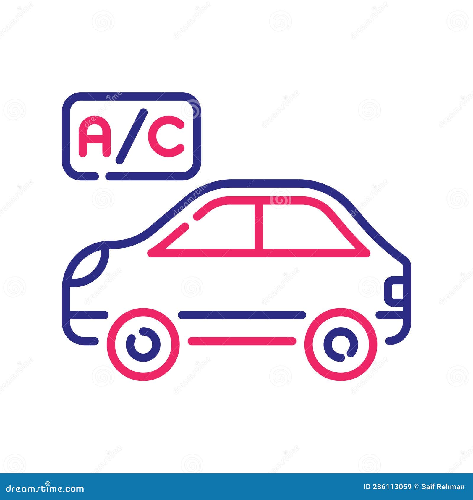 Car Air Conditioner Vector Two Colour Line Icon Design Illustration ...