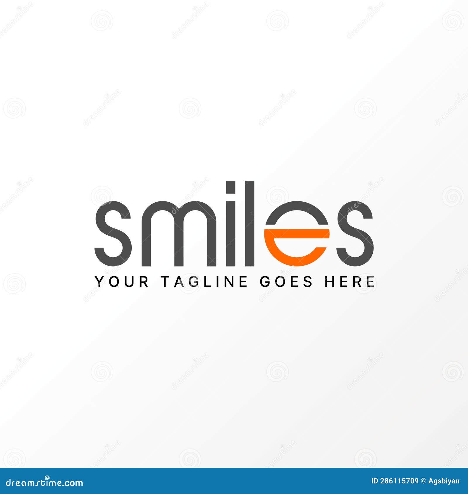 Letter E Font or Word SMILES with Smiling Mouth. Related To Typography ...