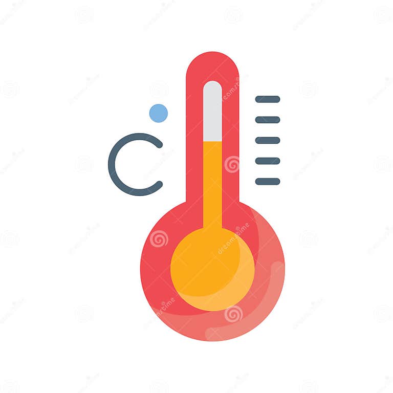Centigrade Vector Flat Icon Design Illustration. Stock Vector ...
