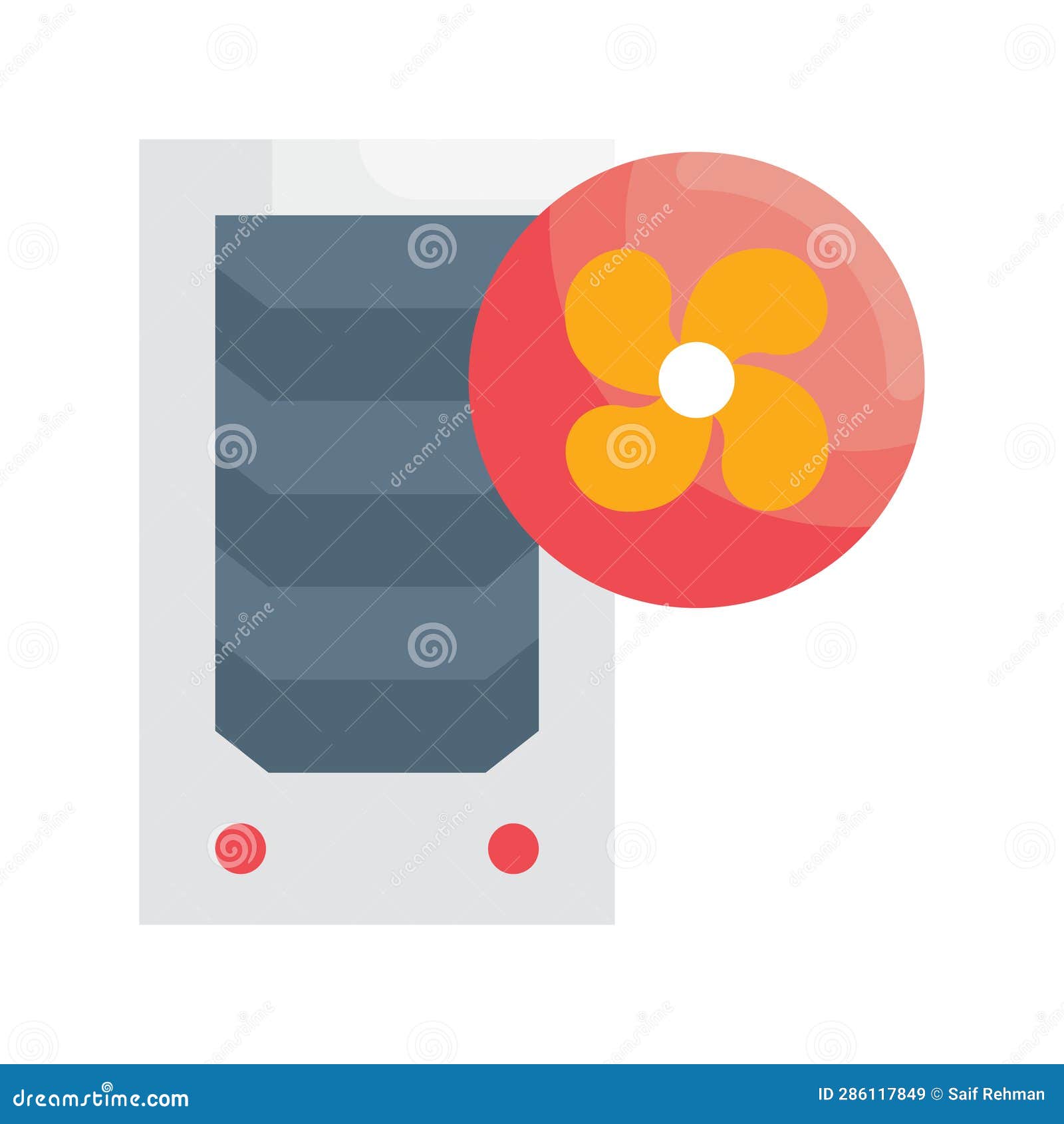 Window Fan Vector Flat Icon Design Illustration. Stock Vector ...