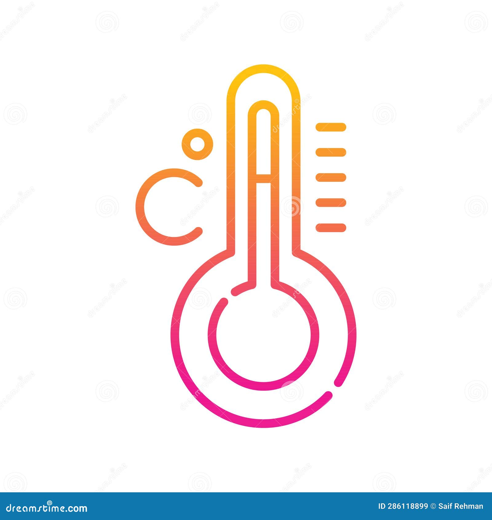 Centigrade Vector Gradient Icon Design Illustration. Stock Vector ...