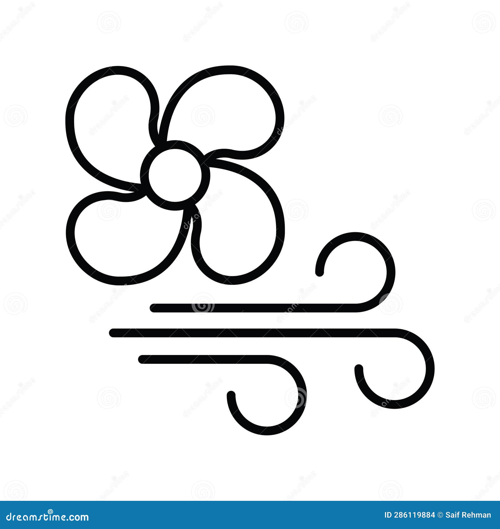 Air Flow Vector Outline Icon Design Illustration. Stock Vector - Illustration of line, symbol ...