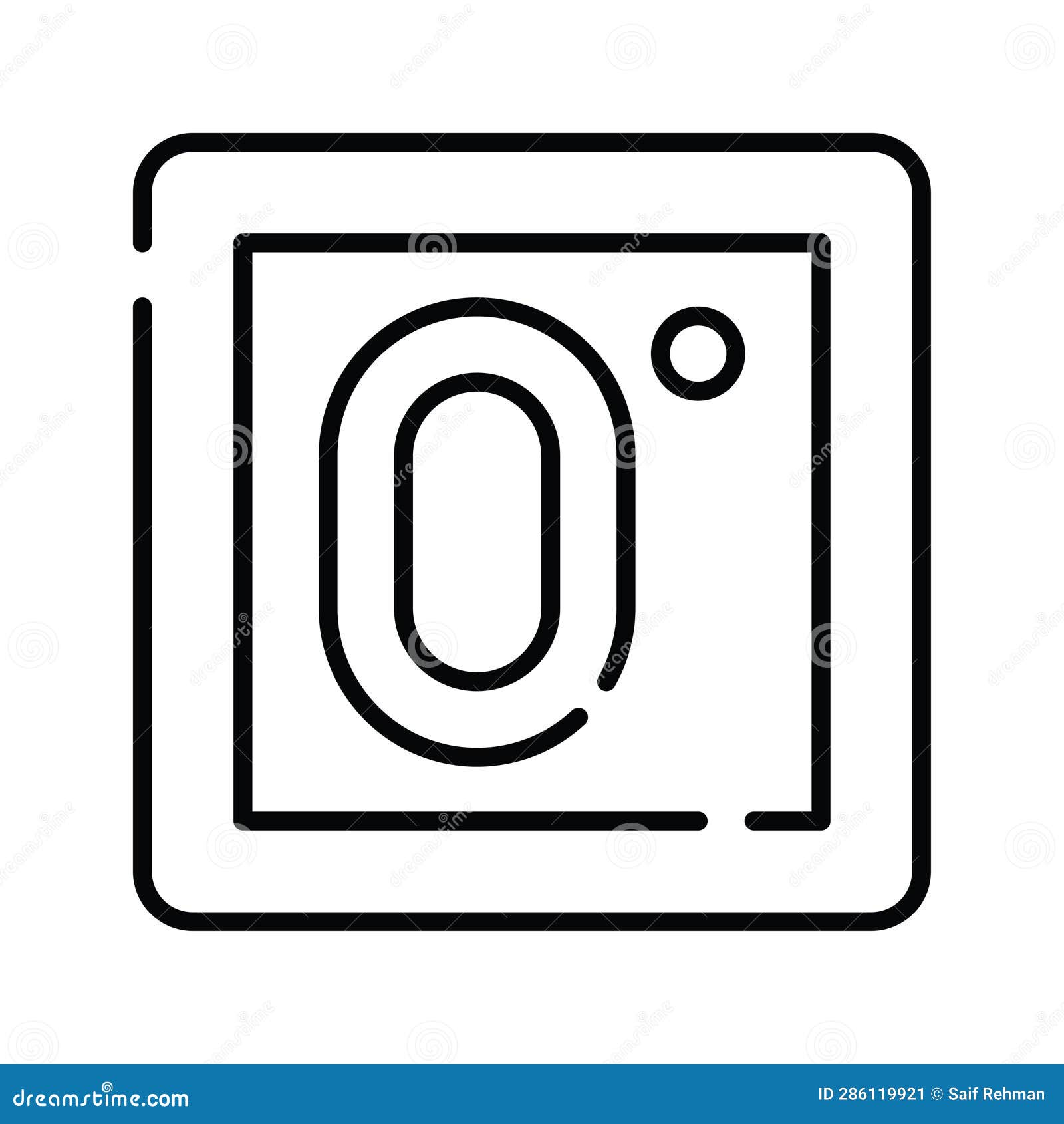 Zero Point Vector Outline Icon Design Illustration. Stock Vector ...