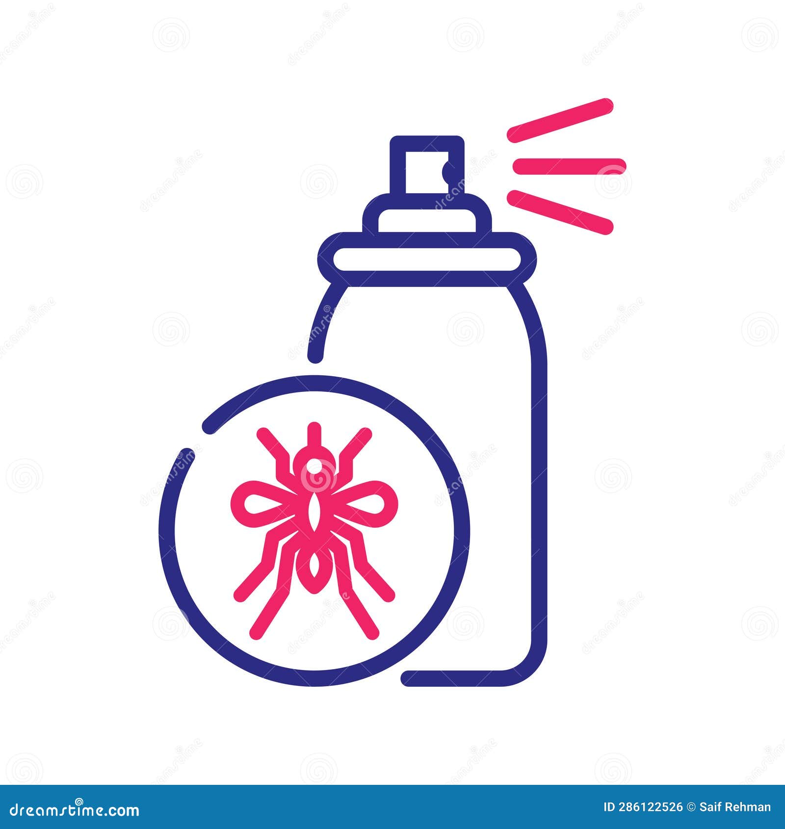 Insect Repellent Vector Two Color Outline Icon Style Illustration. EPS ...