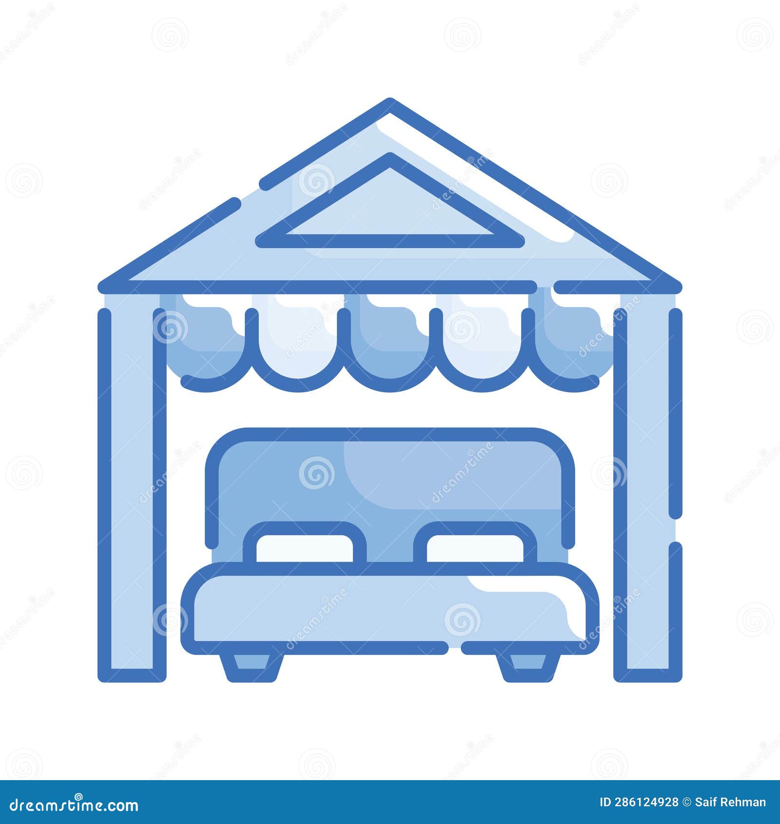 Canopy Vector Blue Series Icon Style Illustration. EPS 10 File Stock ...